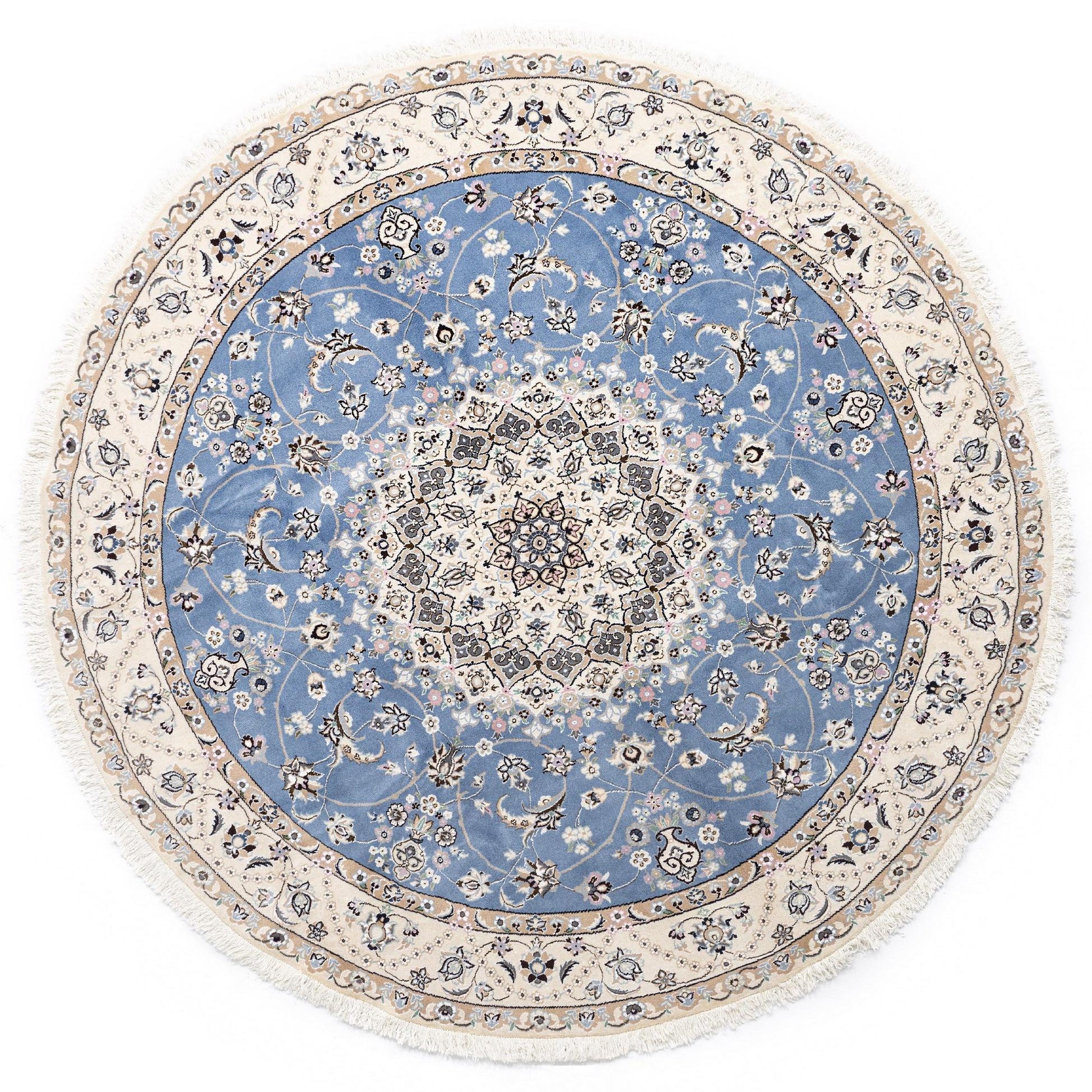 Cream 8' 3 x 8' 4 Nain Round Rug | Rugs.com