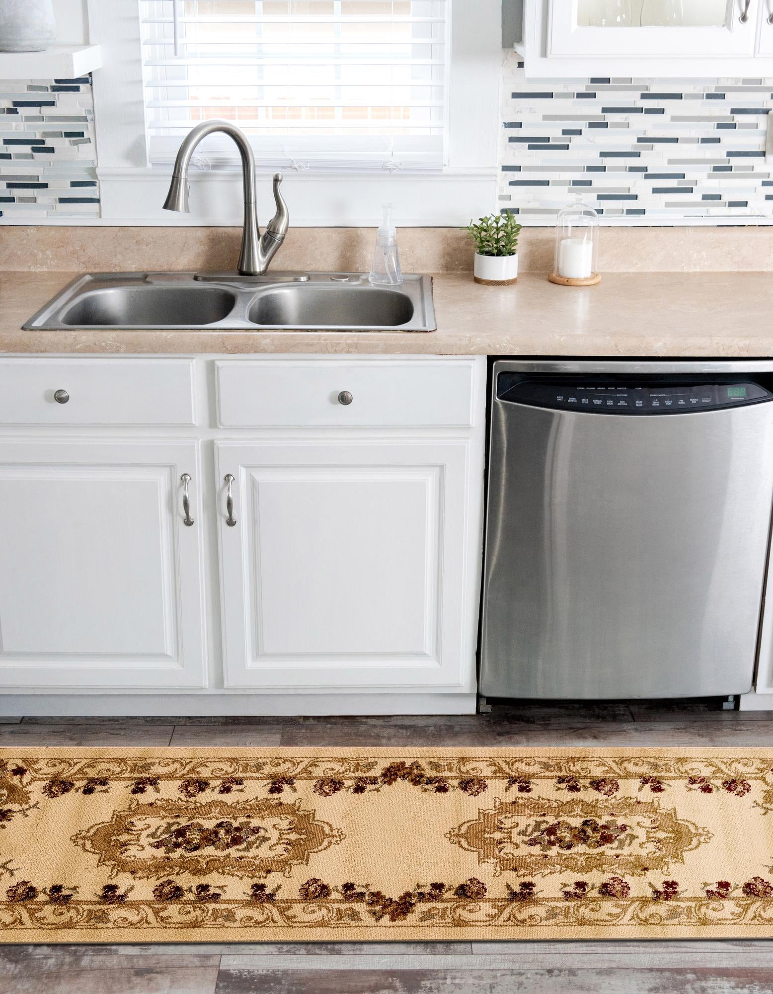 Cream 2' x 5' 3 Chateau Runner Rug | Rugs.com