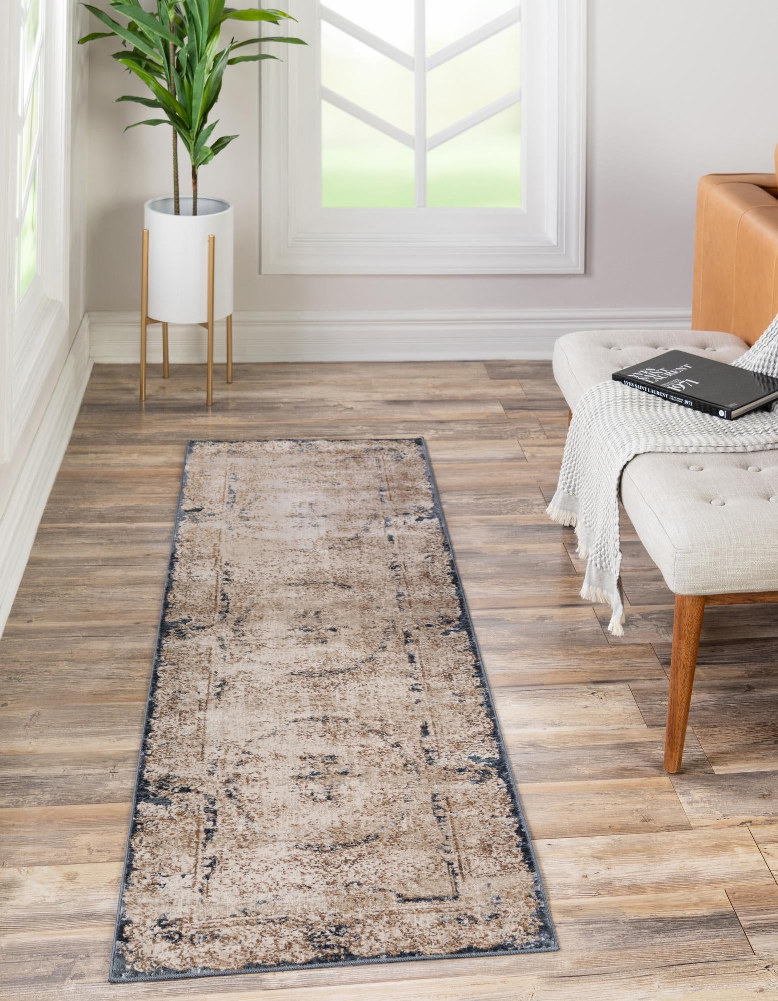 Cream 3' x 13' Eliza Runner Rug | Rugs.com