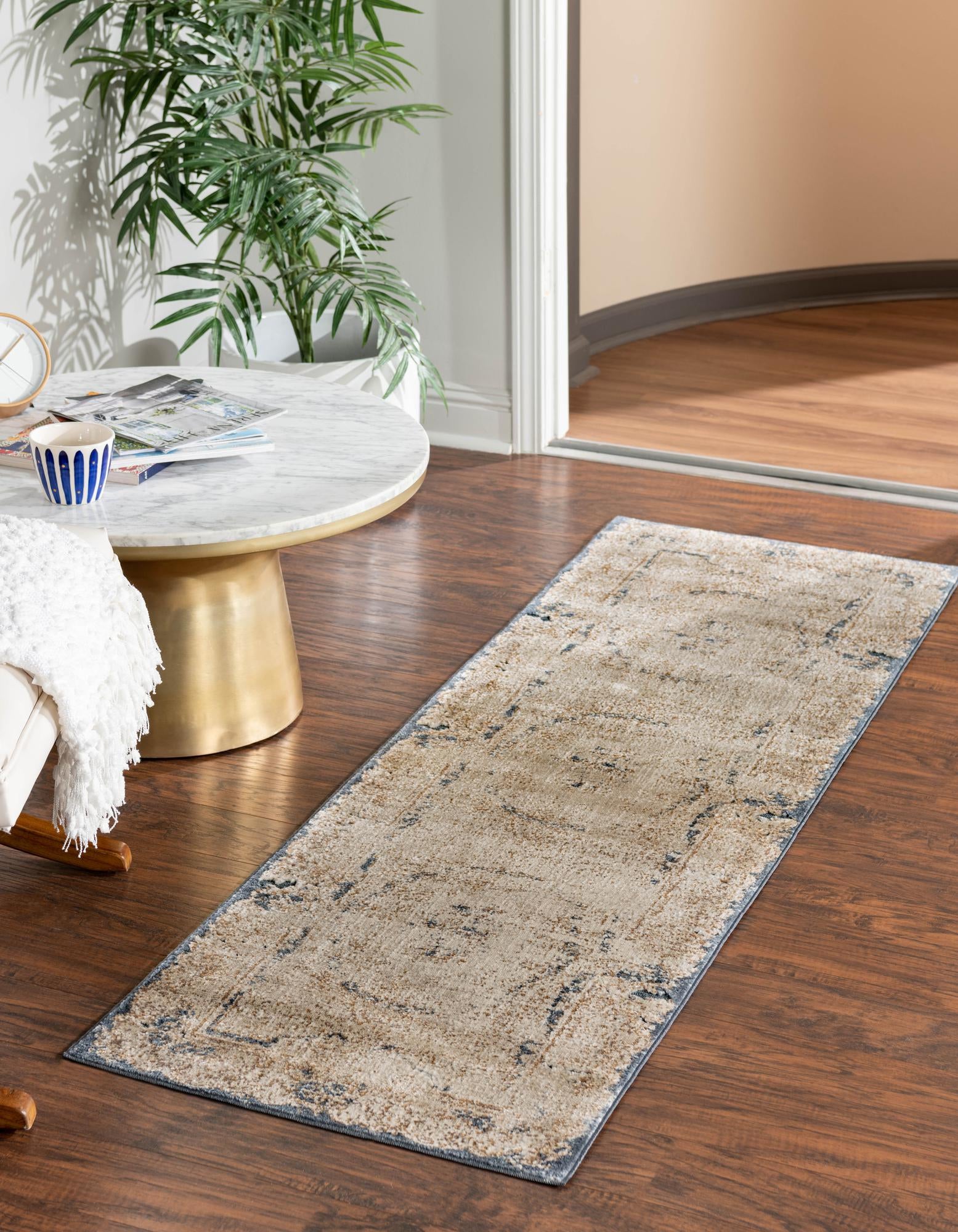 Cream 3' x 13' Eliza Runner Rug | Rugs.com