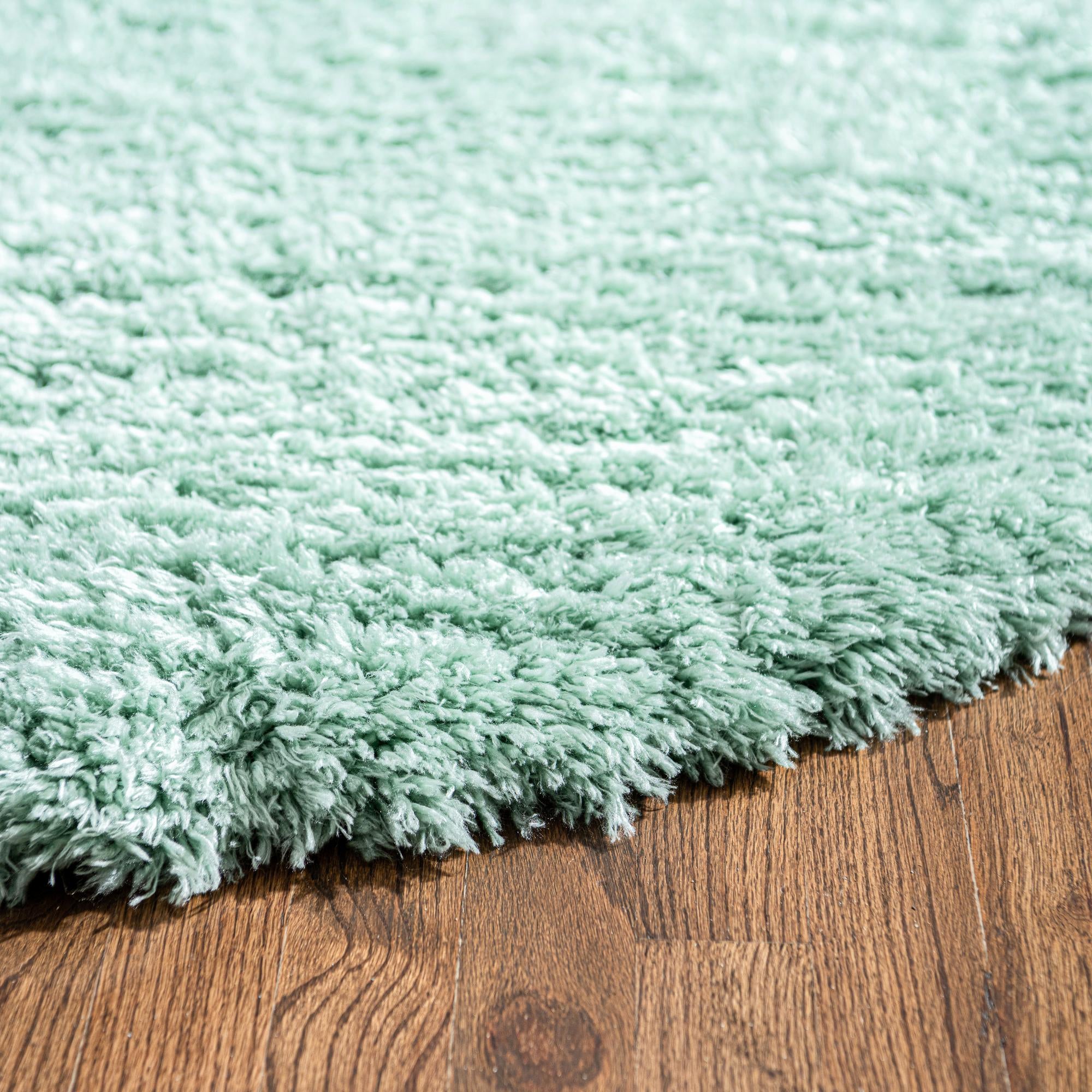 Cyan 3' 3 x 3' 3 Infinity Shag Round Rug | Rugs.com