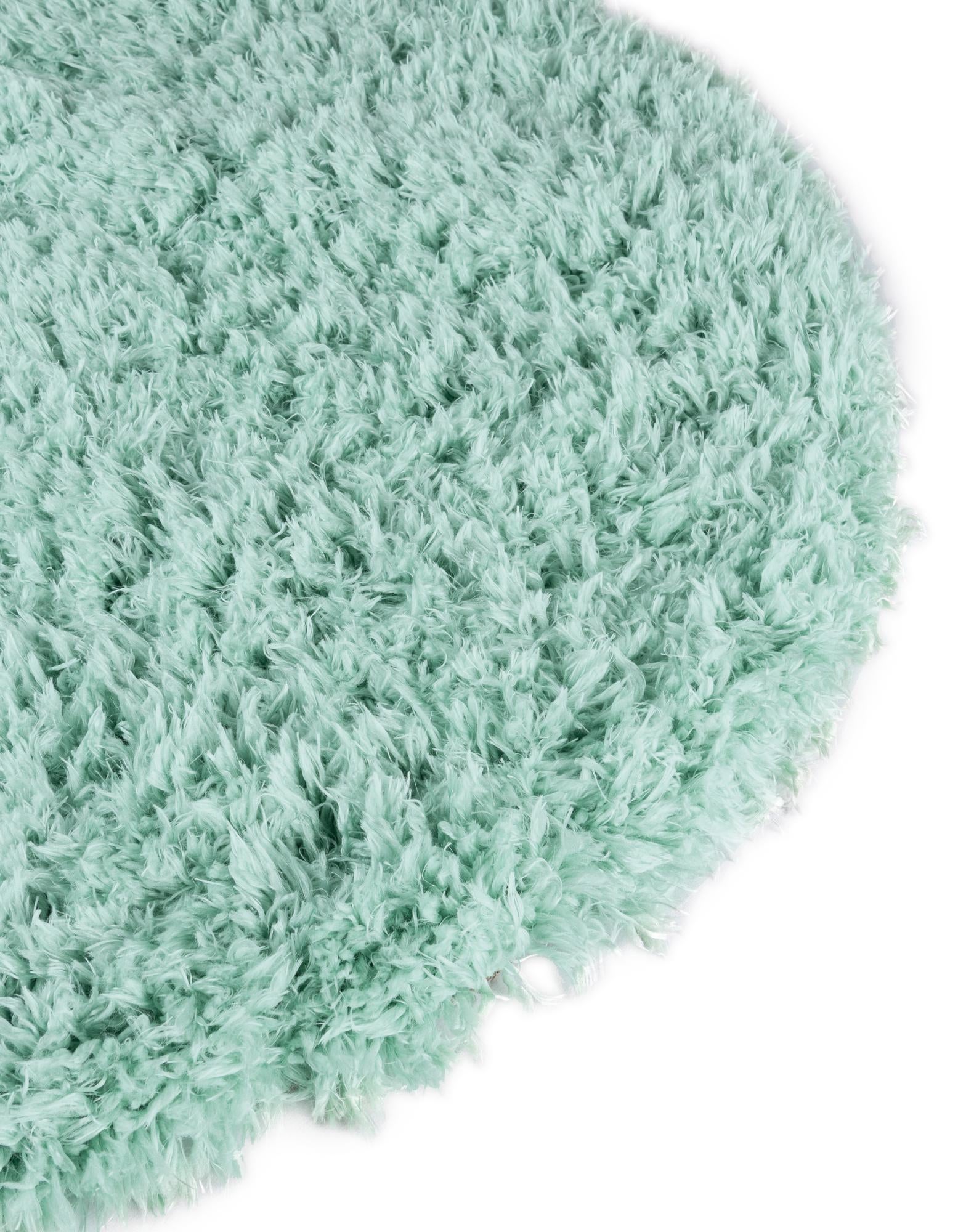 Cyan 3' 3 x 3' 3 Infinity Shag Round Rug | Rugs.com