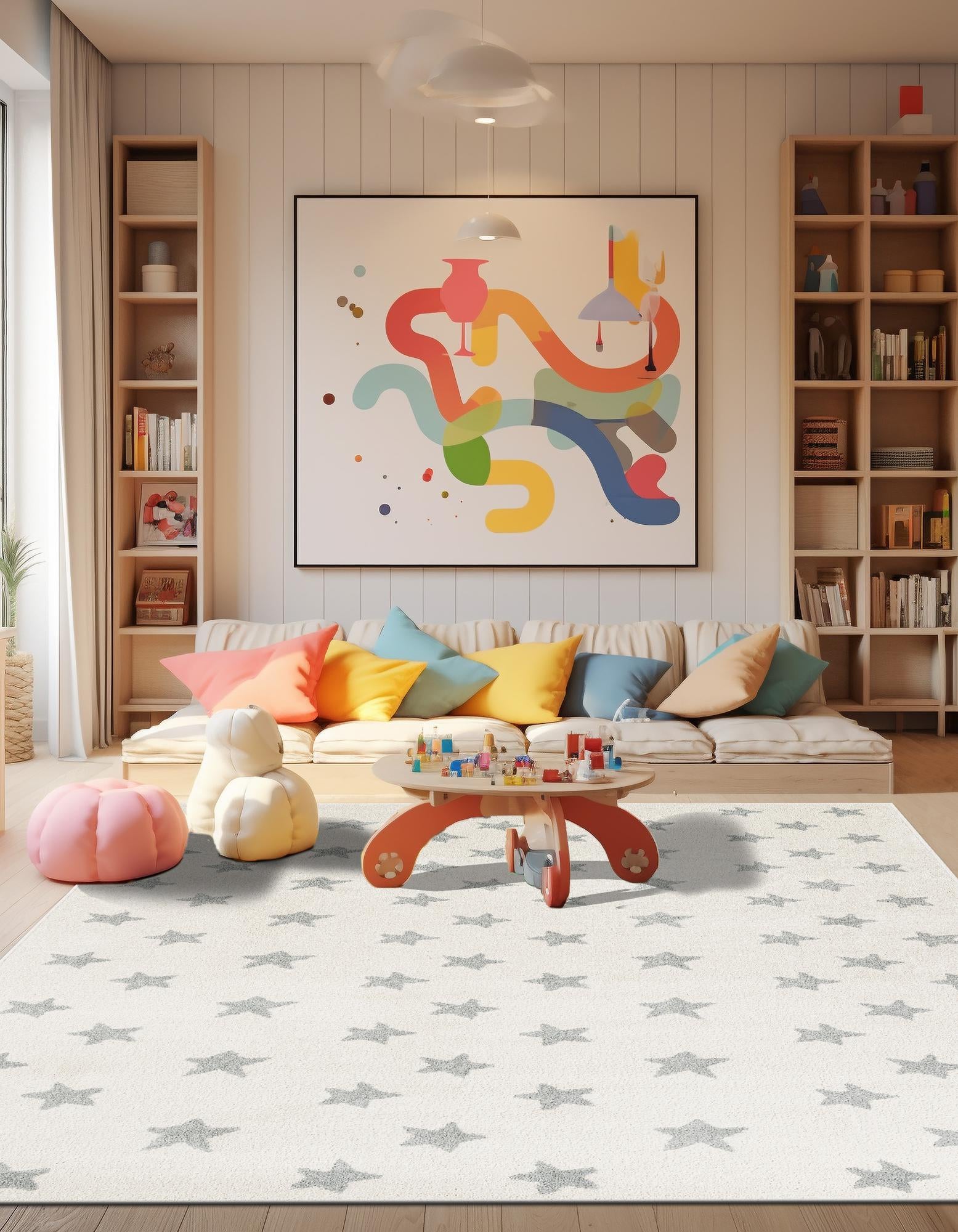 Daisy White 4' x 6' Whimsy Kids Rug | Rugs.com