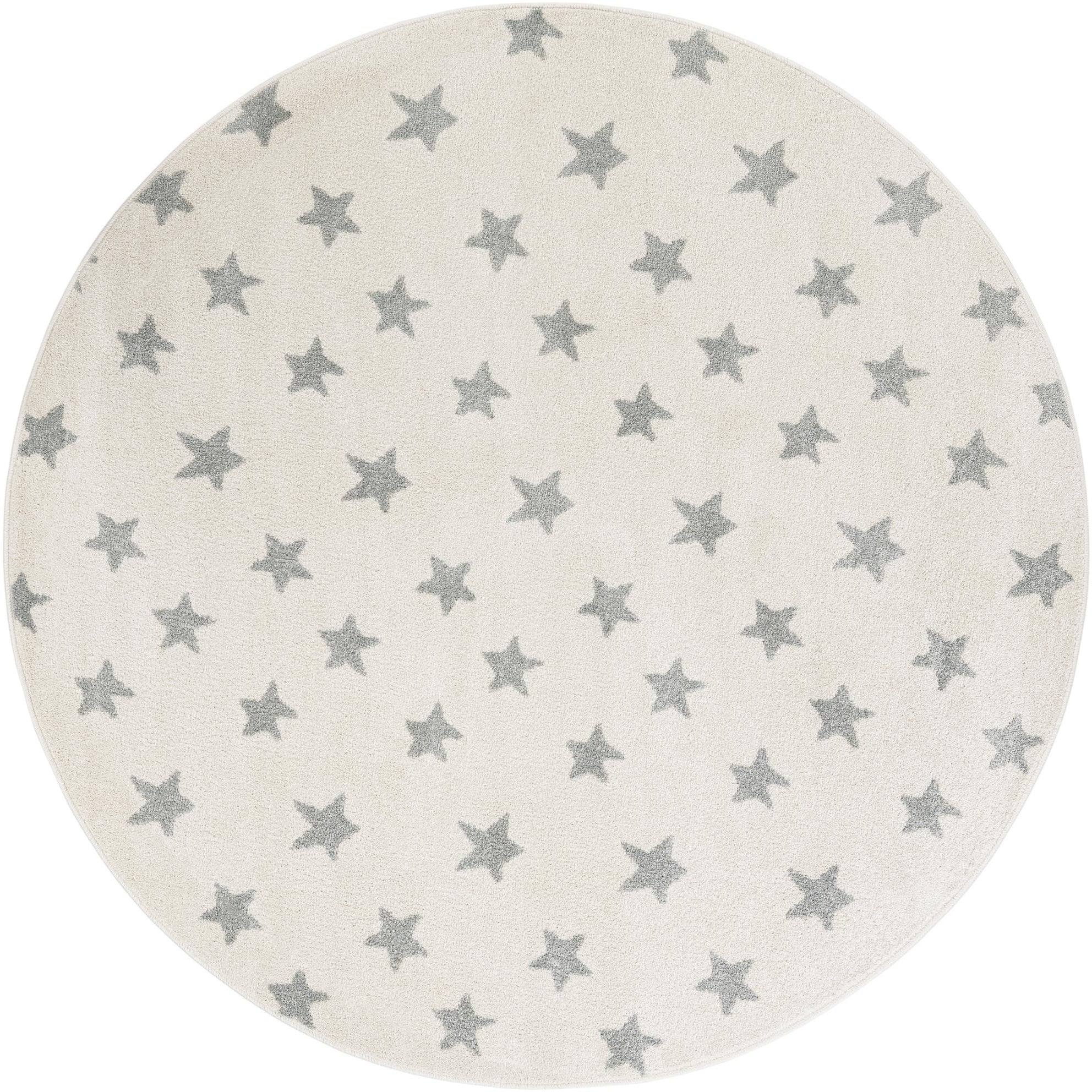 Daisy White 6' x 6' Whimsy Kids Round Rug | Rugs.com