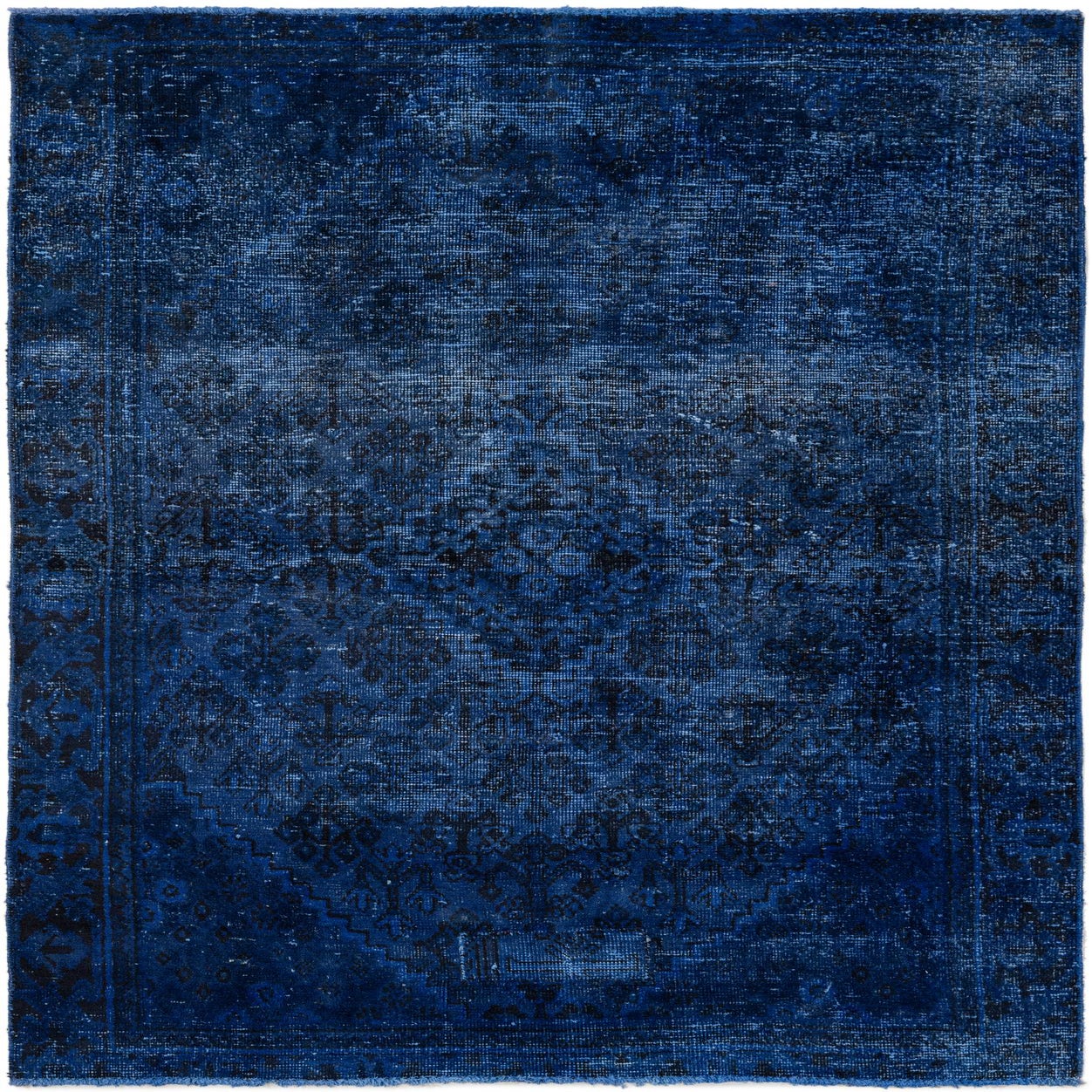 Dark Blue 4' x 6' 5 Hand Knotted Ultra Vintage Persian Wool Rug | Rugs.com