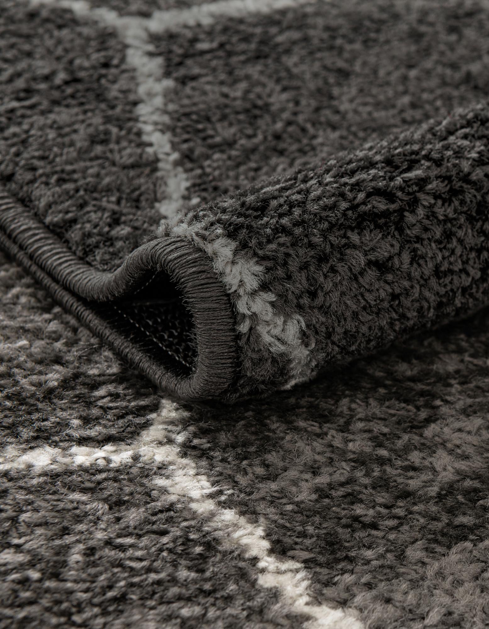 Dark Gray 9' x 12' Lattice Frieze Rug | Rugs.com