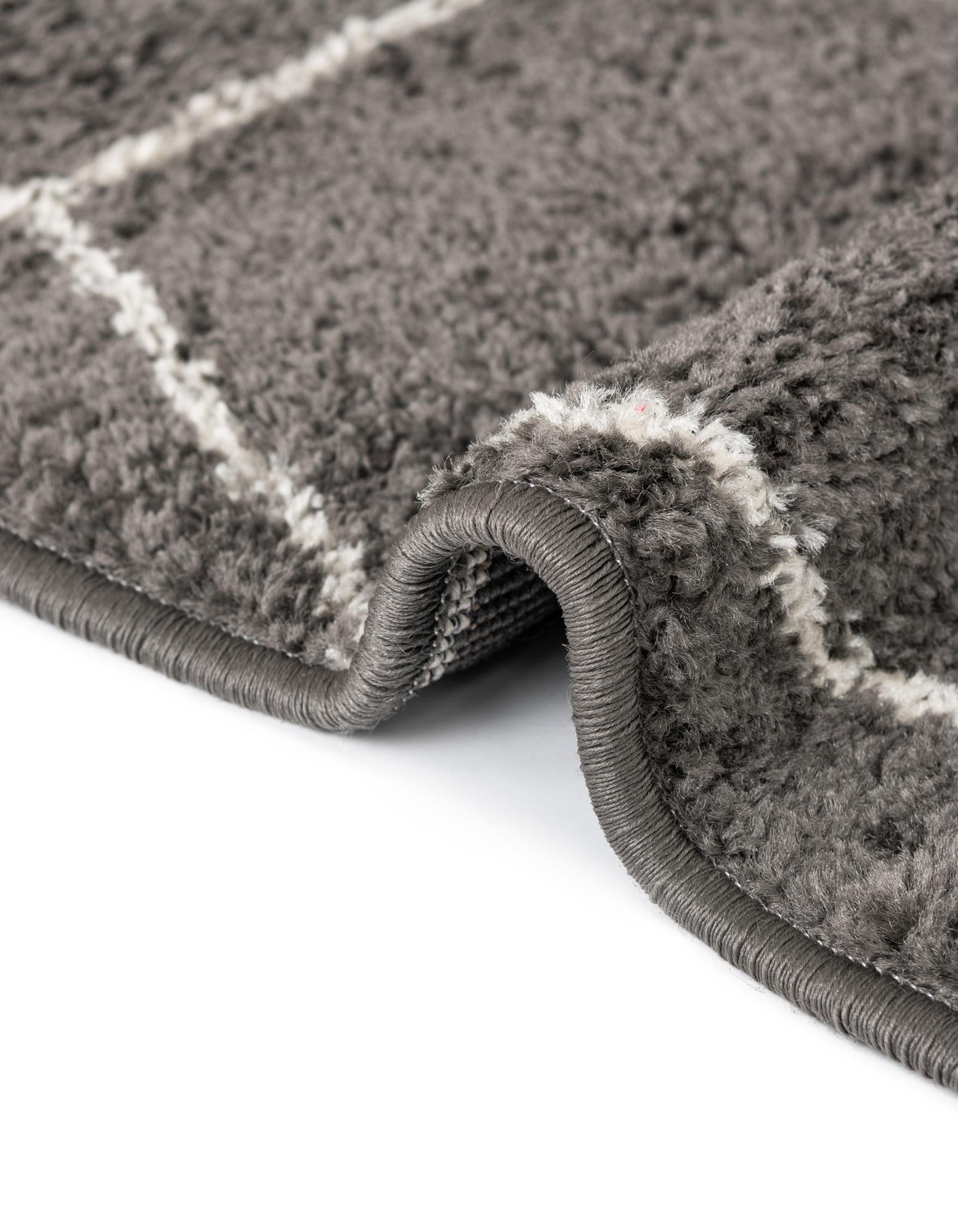 Dark Gray 9' x 12' Lattice Frieze Rug | Rugs.com