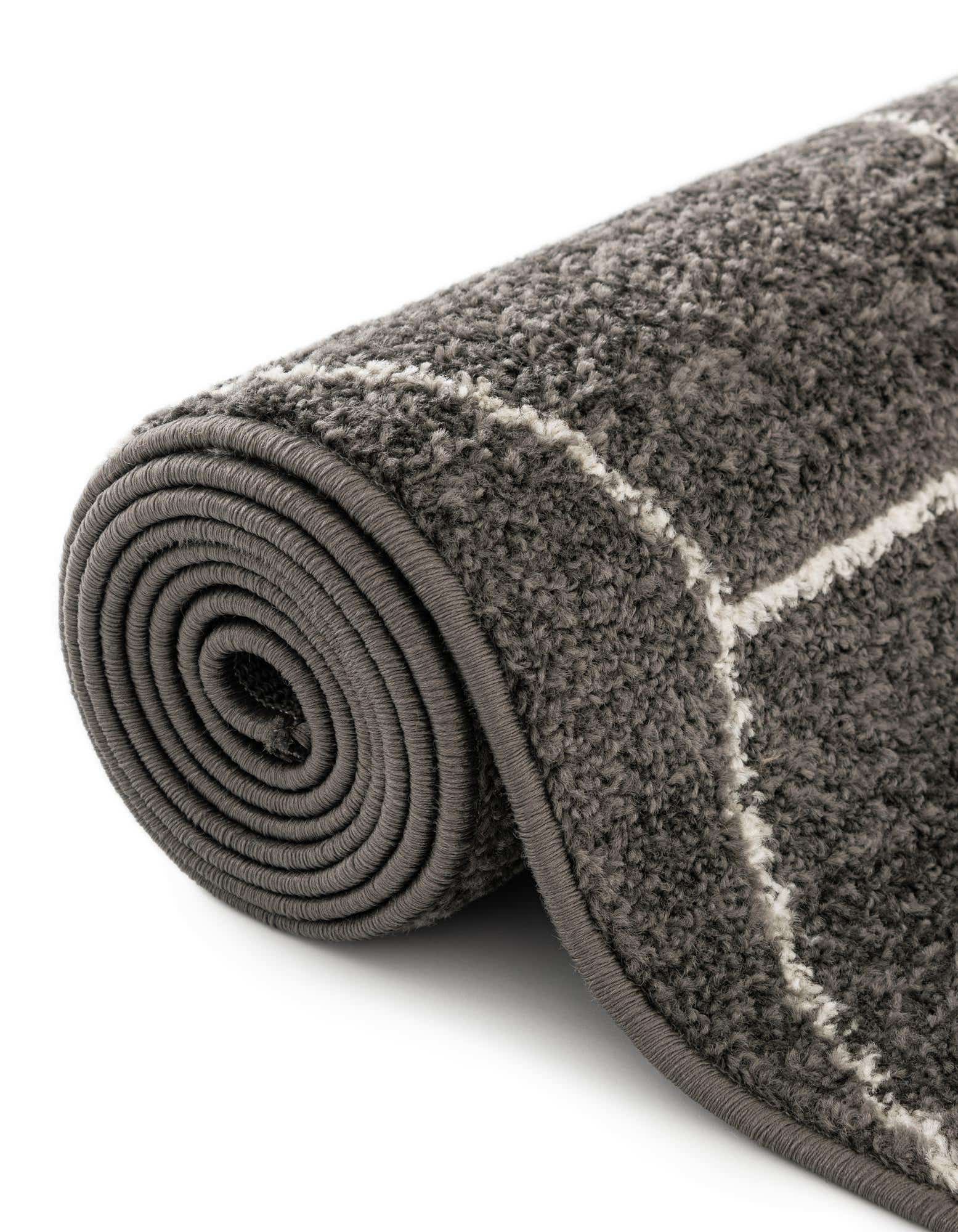 Dark Gray 6' x 9' Lattice Frieze Rug | Rugs.com