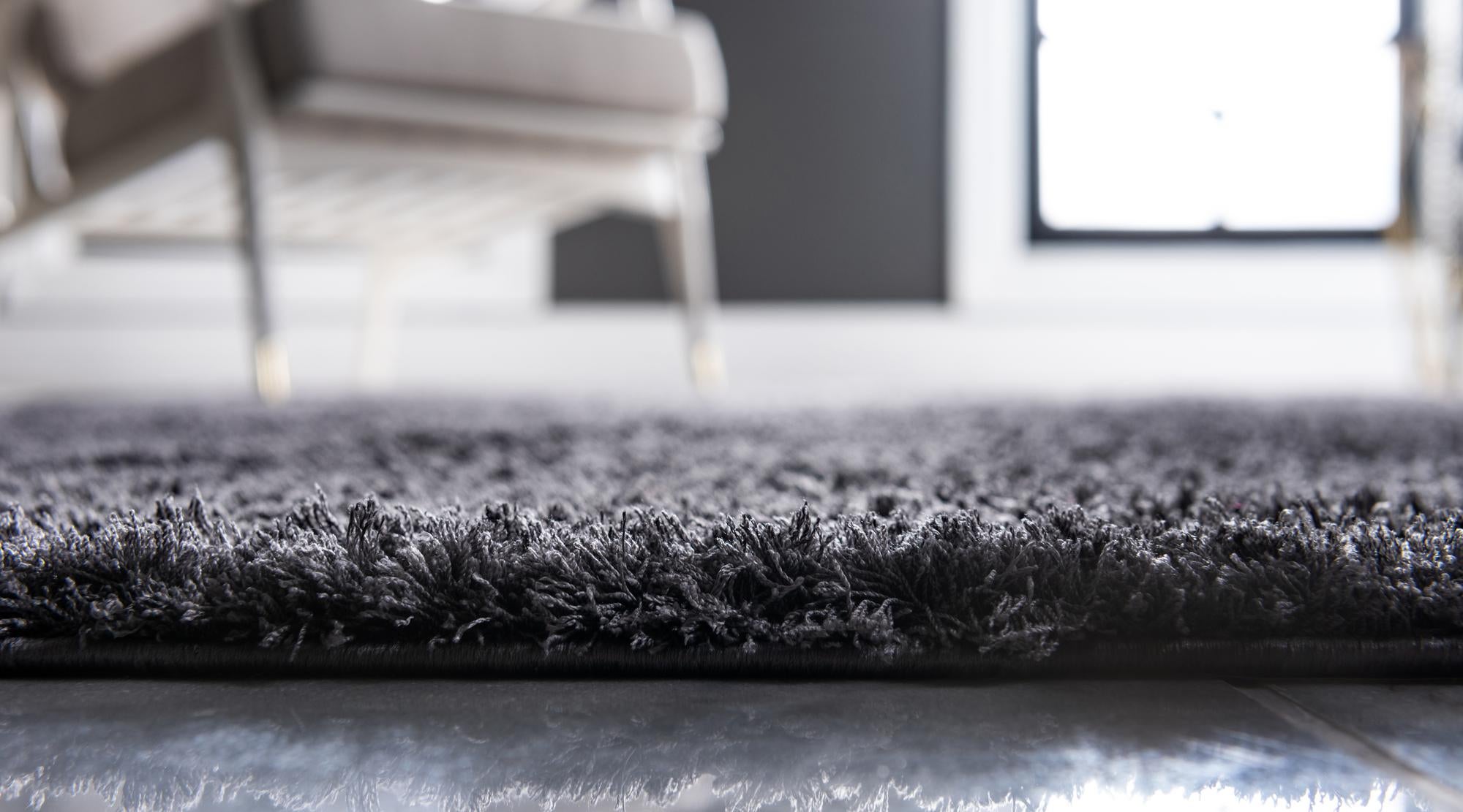 Dark Gray 8' x 10' Lattice Shag Rug | Rugs.com