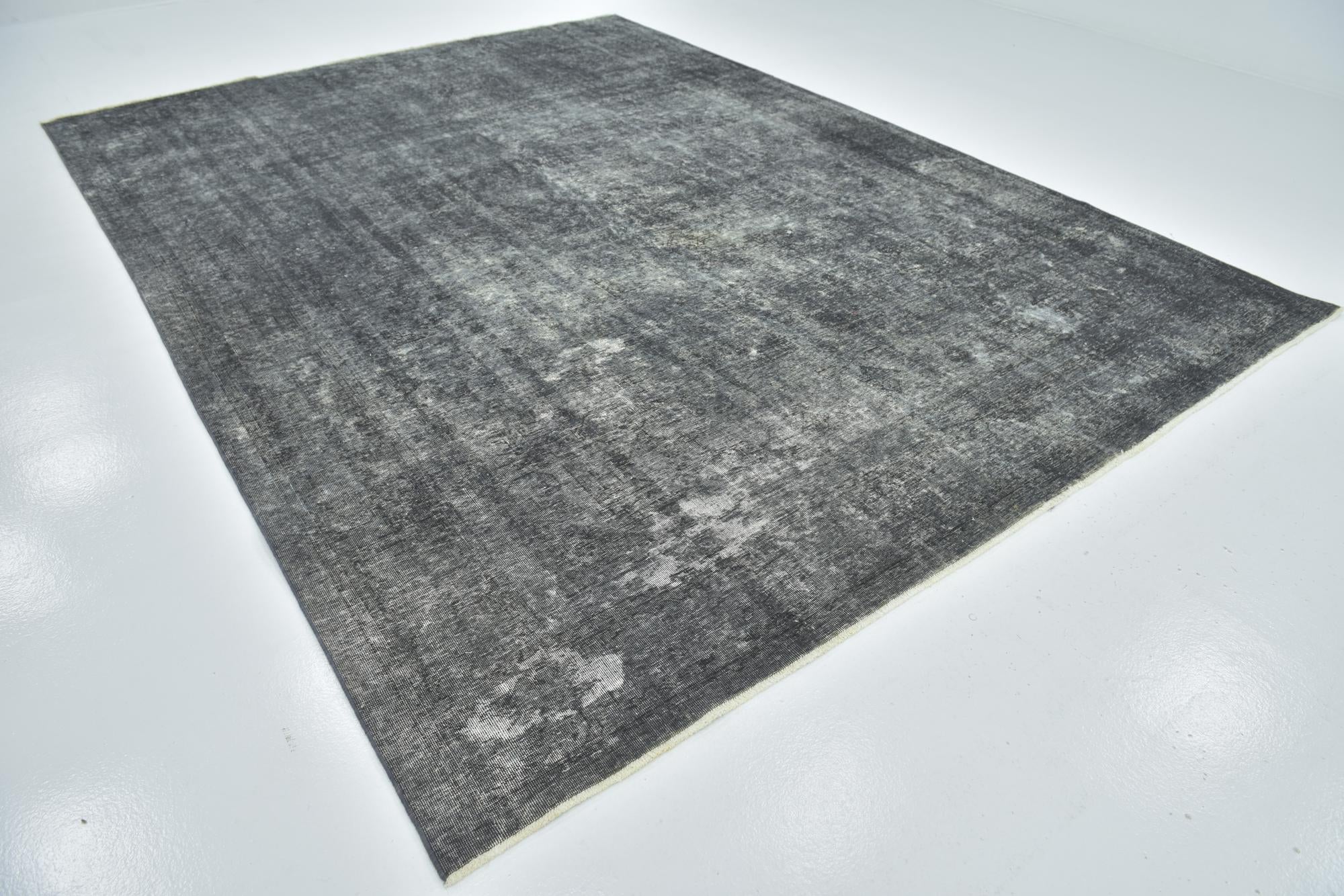 Dark Gray 9' 4 x 13' Hand Knotted Ultra Vintage Persian Wool Rug | Rugs.com
