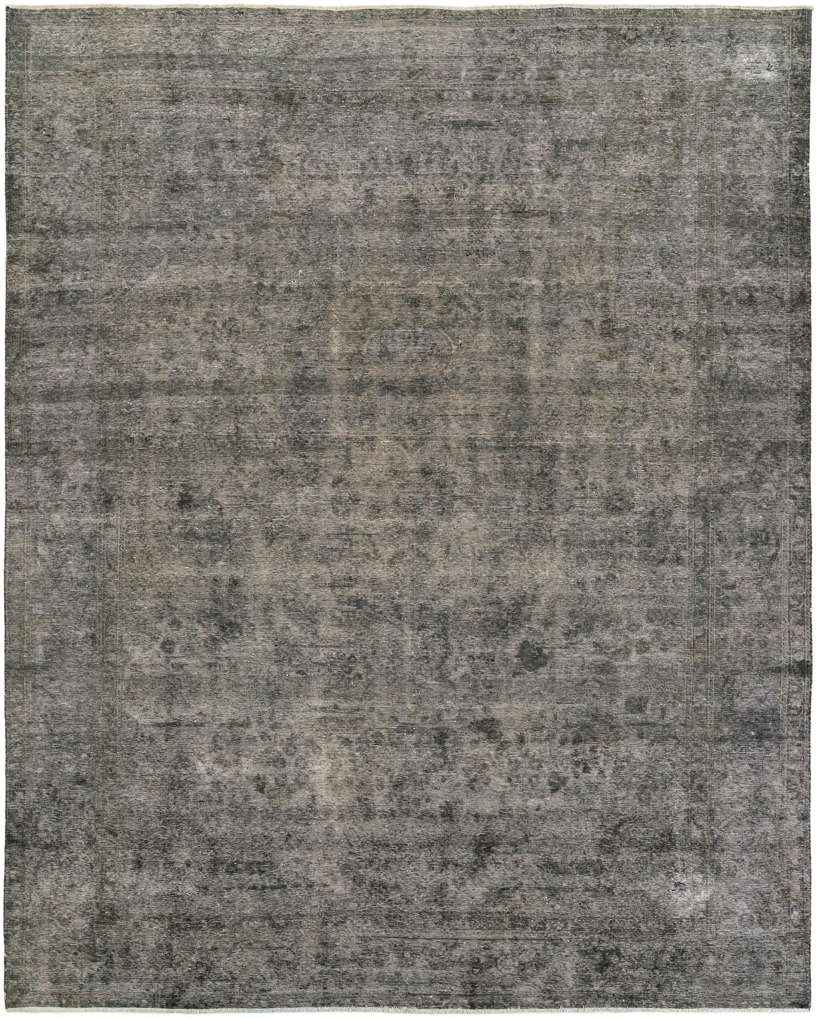 Dark Gray 9' 9 x 12' 4 Hand Knotted Ultra Vintage Persian Wool Rug ...
