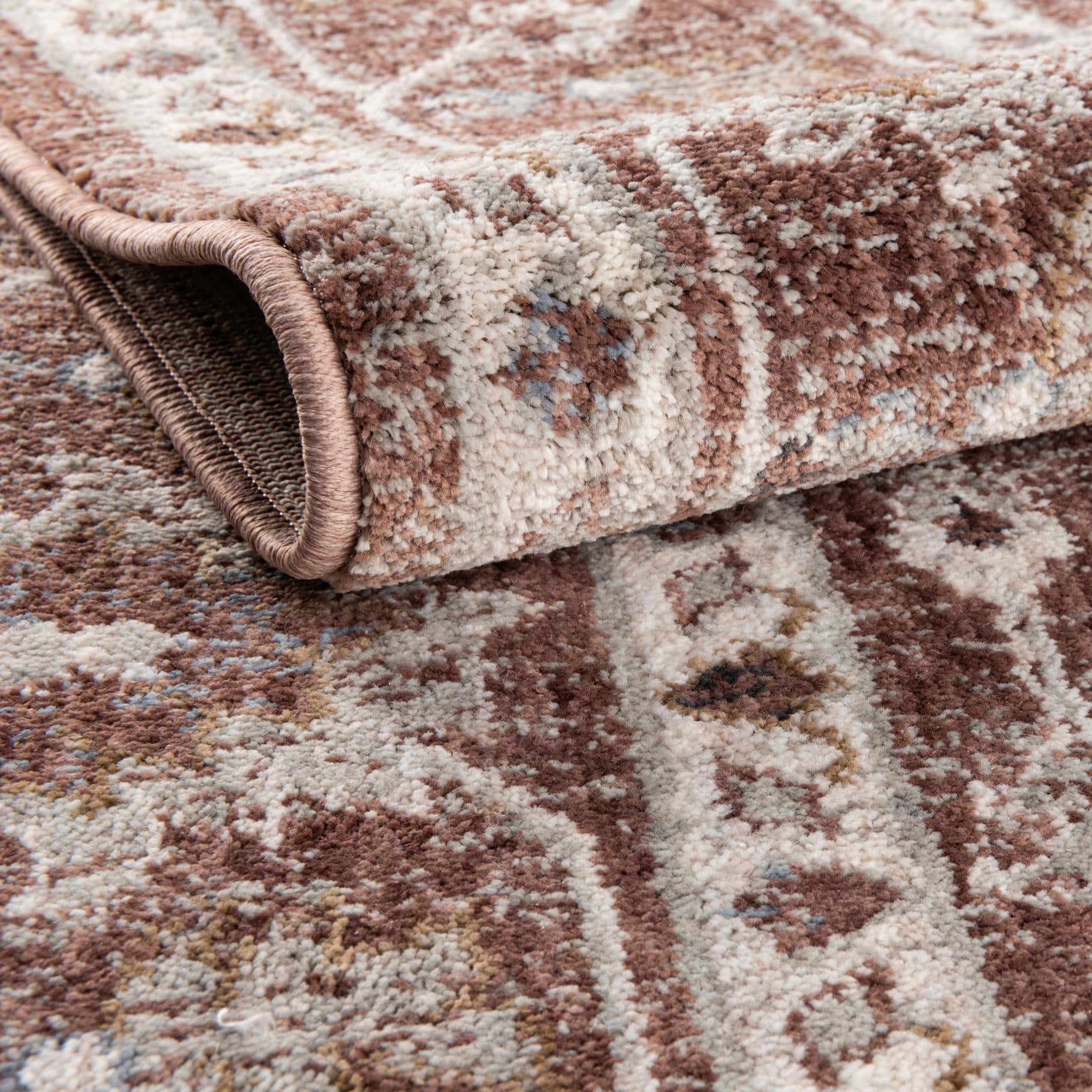 Dusty Rose 5' 3 x 8' Eco Traditional Rug | Rugs.com