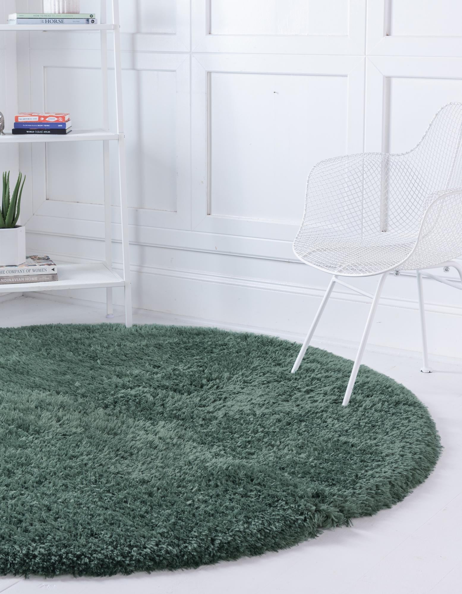 Forest Green 6' x 6' Infinity Shag Round Rug | Rugs.com