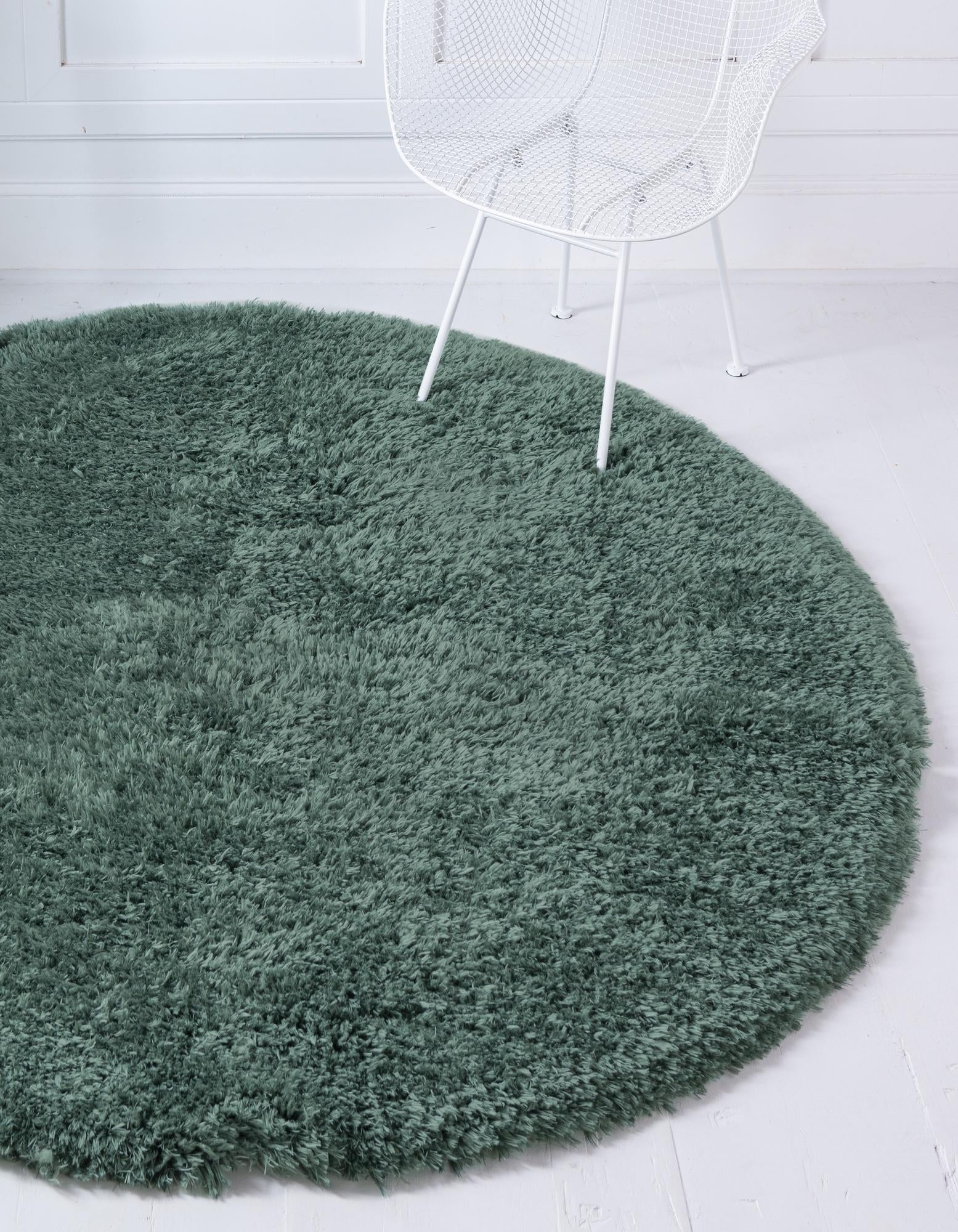 Forest Green 6' x 6' Infinity Shag Round Rug | Rugs.com