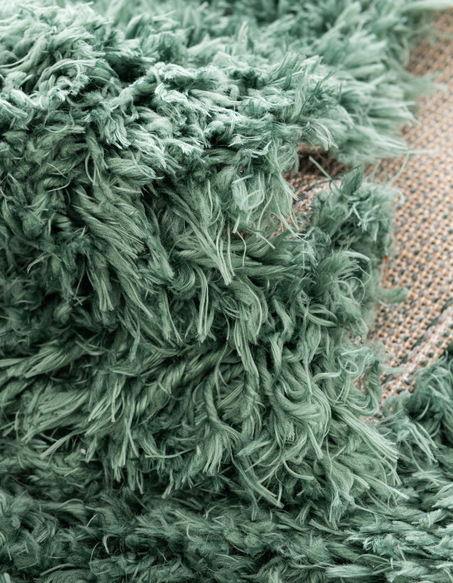 Forest Green 8' x 8' Infinity Shag Round Rug | Rugs.com