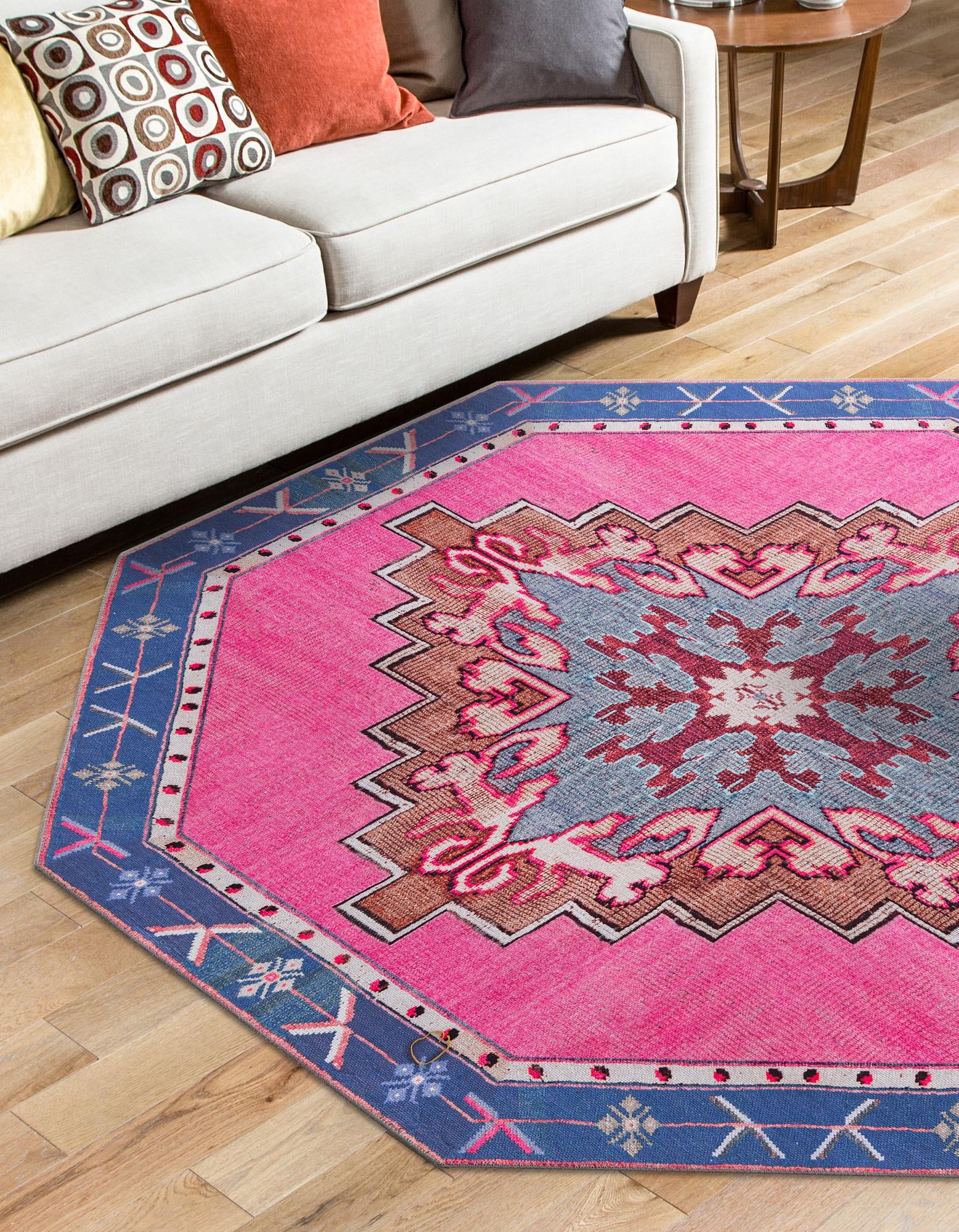 Fuchsia 5' x 5' Timeless Octagon Rug | Rugs.com