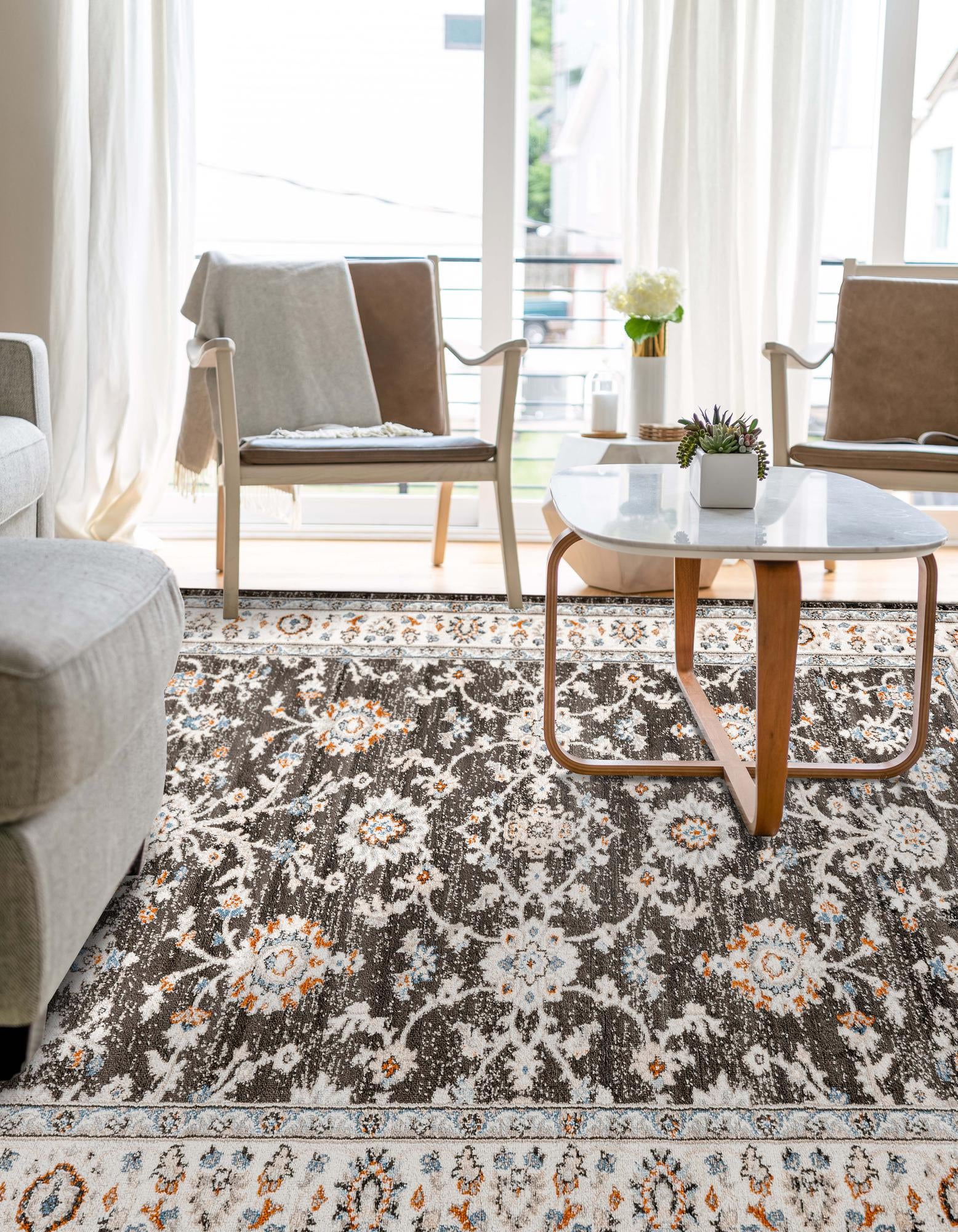 Fume Gray 10' x 13' Charlotte Rug | Rugs.com