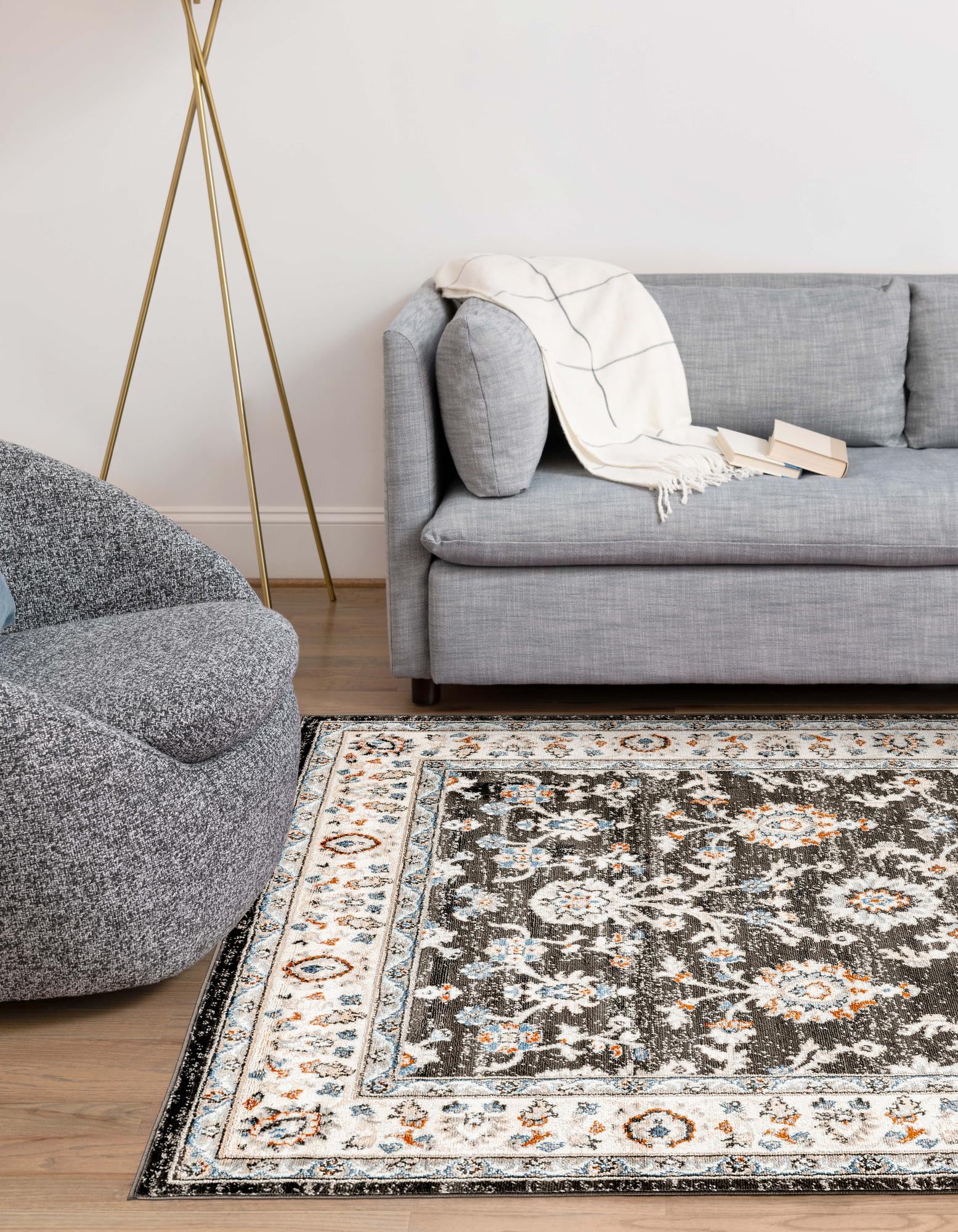 Fume Gray 10' x 13' Charlotte Rug | Rugs.com