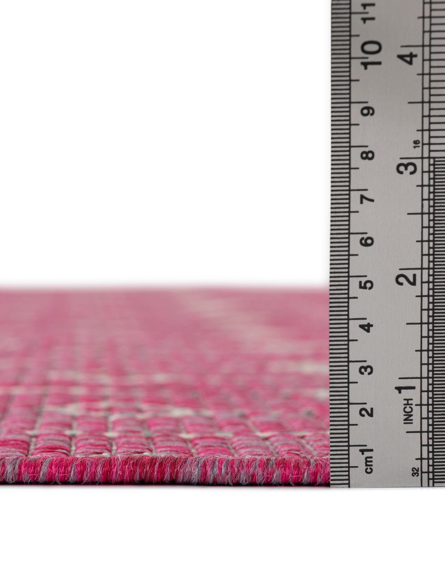 Fuschia 2' x 6' Lattice Indoor / Outdoor Runner Rug | Rugs.com