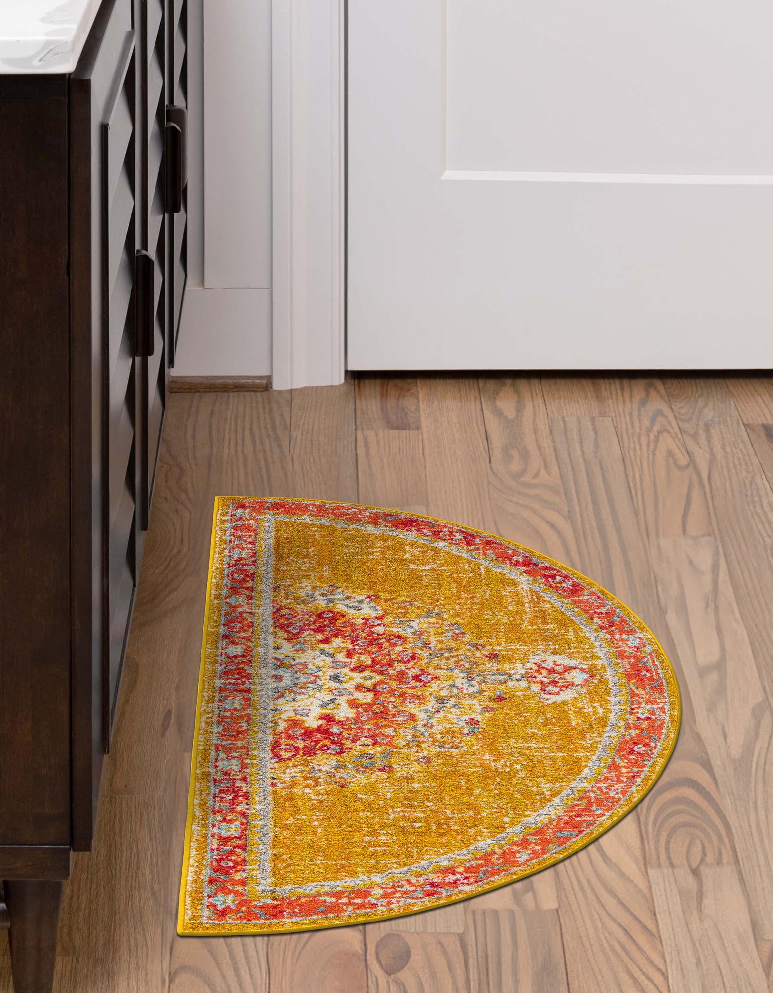 Gold 2' 7 x 4' Madeline Hearth Rug | Rugs.com
