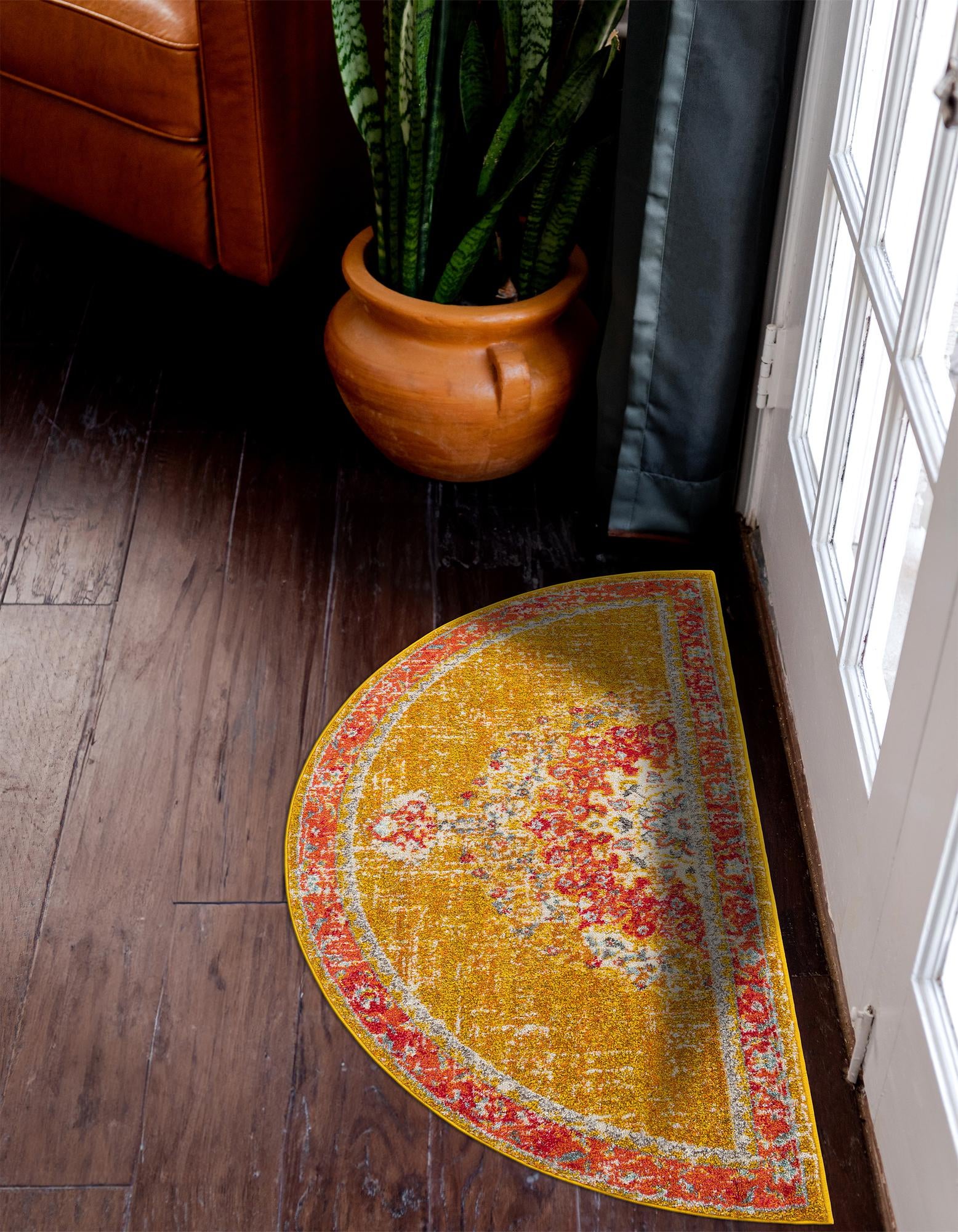 Gold 2' 7 x 4' Madeline Hearth Rug | Rugs.com