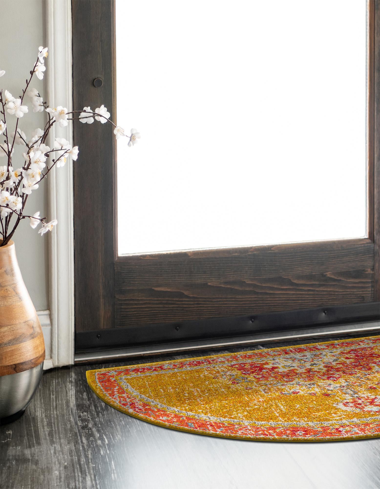 Gold 2' 7 x 4' Madeline Hearth Rug | Rugs.com