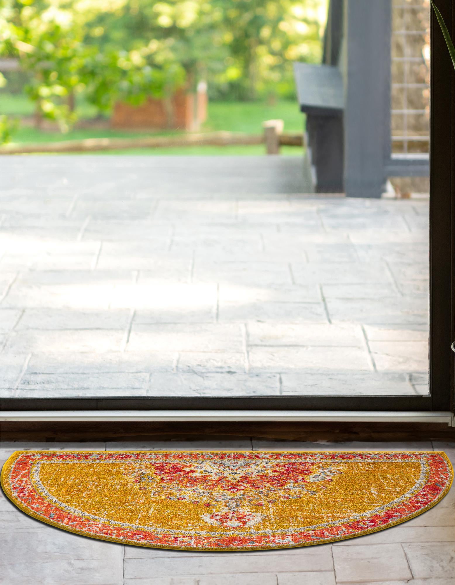 Gold 2' 7 x 4' Madeline Hearth Rug | Rugs.com