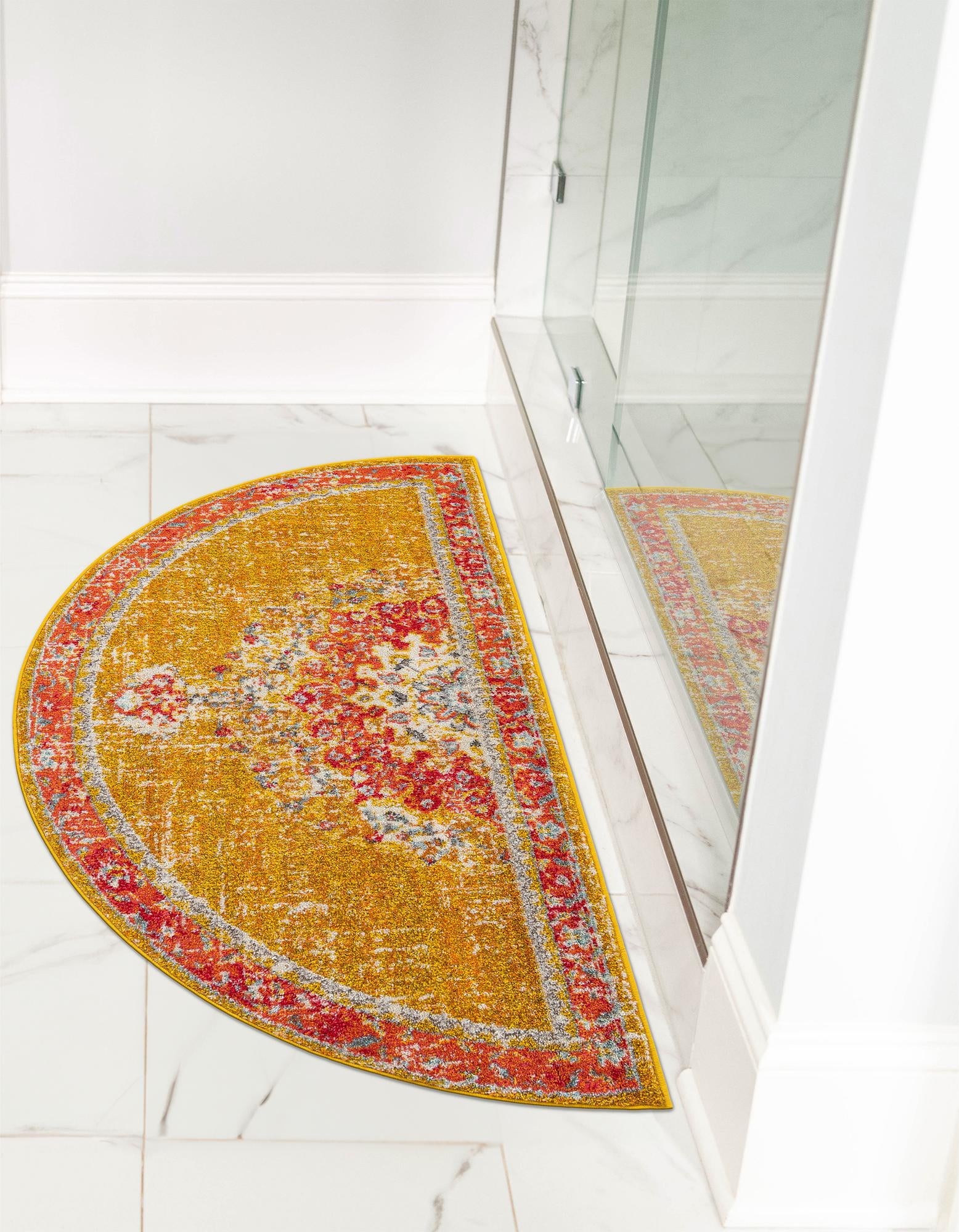 Gold 2' 7 x 4' Madeline Hearth Rug | Rugs.com
