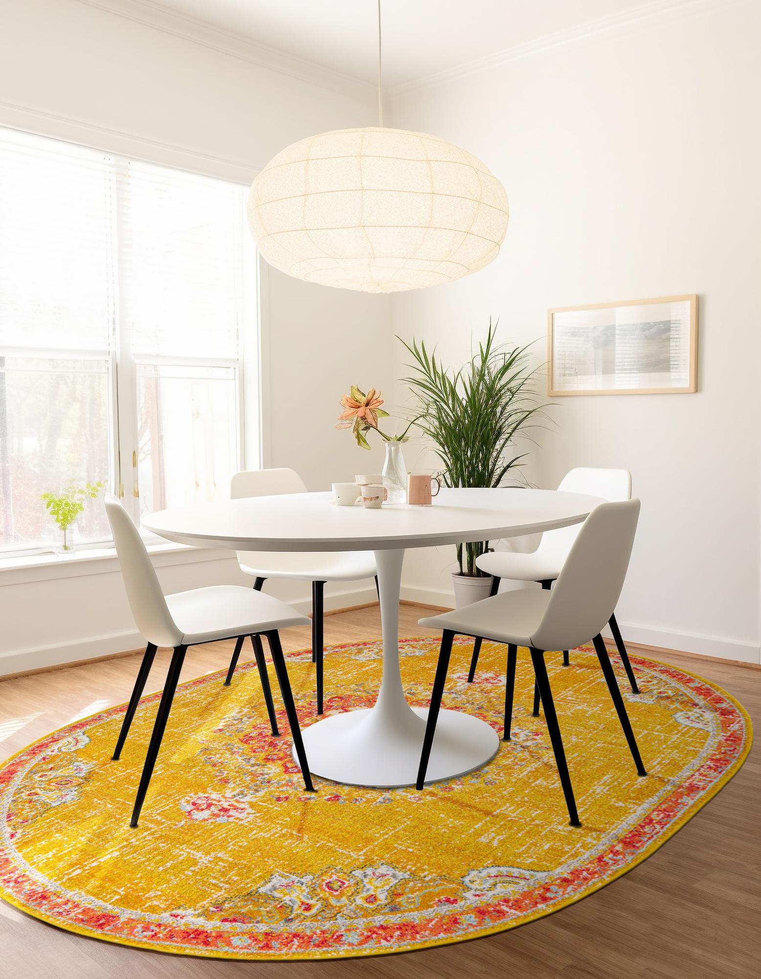 Gold 3' 3 x 5' 3 Madeline Oval Rug | Rugs.com