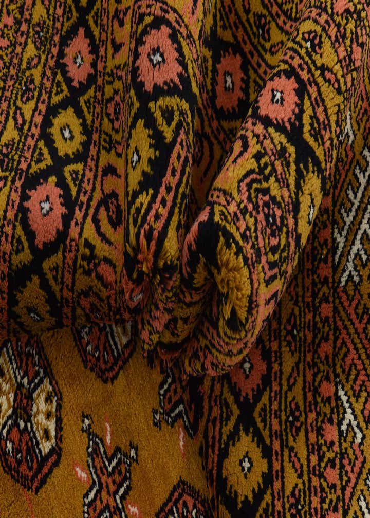 Gold 5' 8 x 7' 10 Hand Knotted Afghan Akhche Wool Rug | Rugs.com