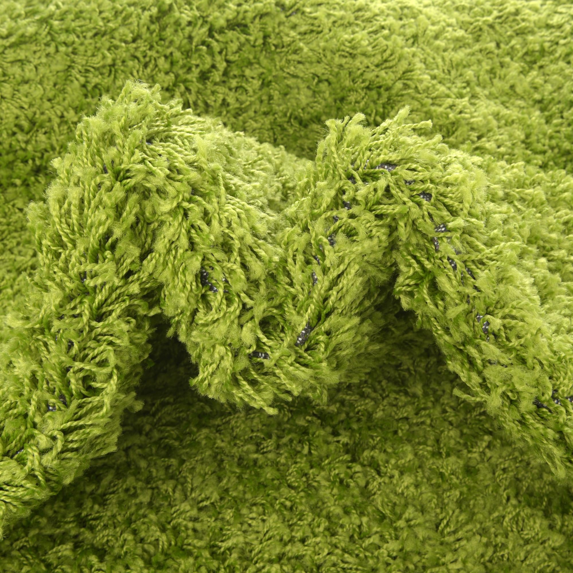 Grass Green 2' 7 x 10' Solid Shag Runner Rug | Rugs.com