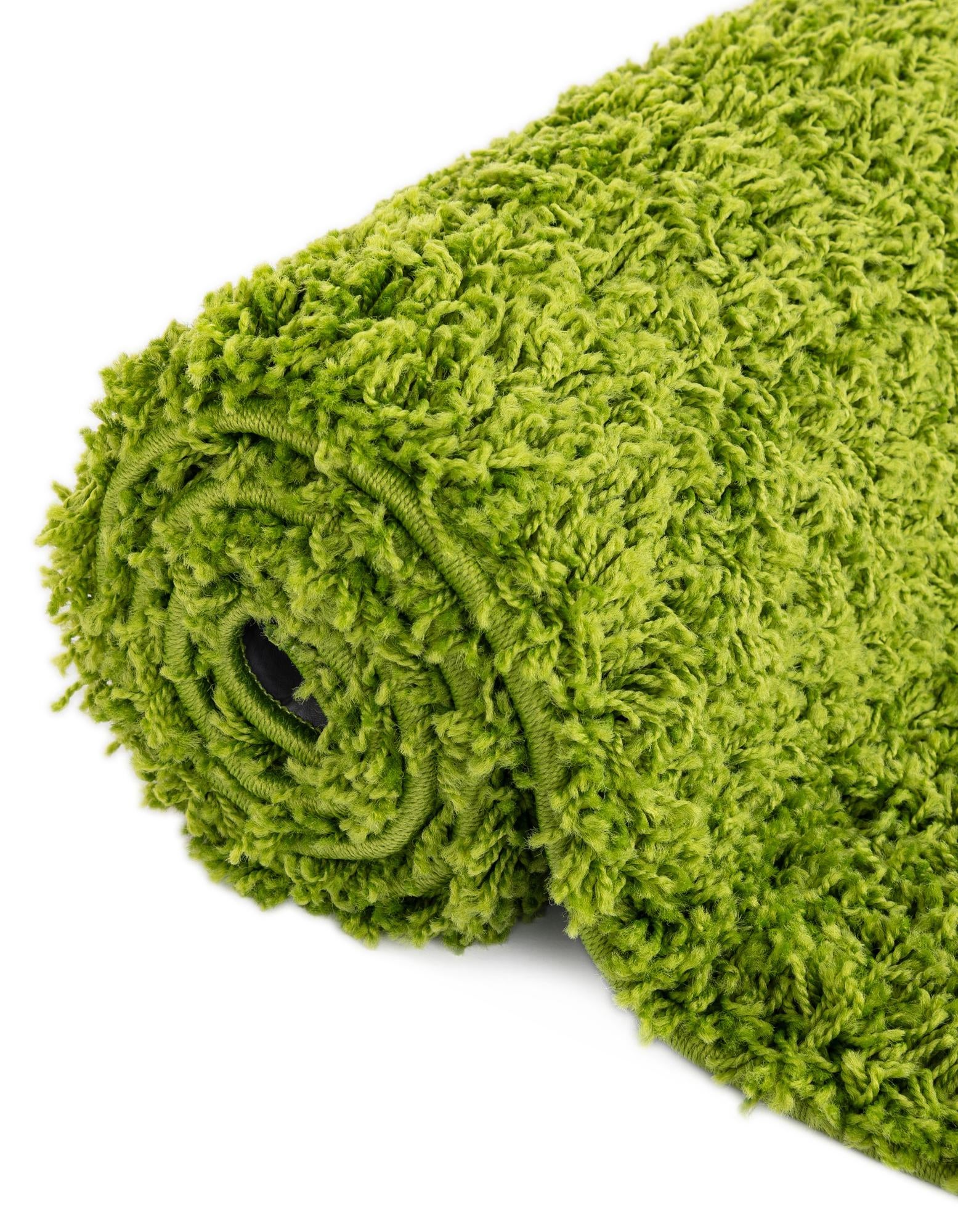 Grass Green 2' x 6' 5 Solid Shag Runner Rug | Rugs.com
