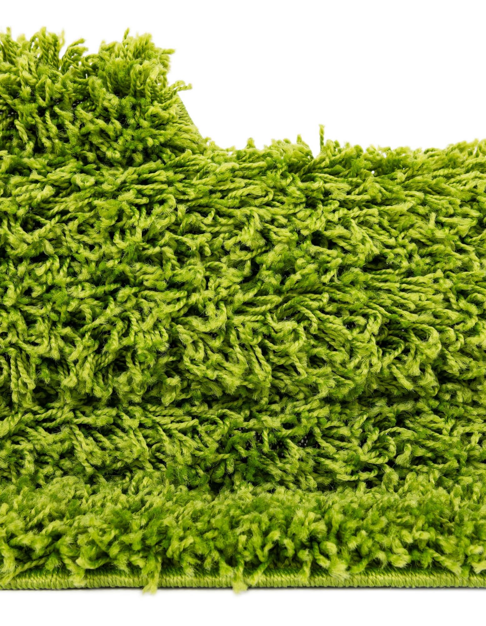 Grass Green 2' x 6' 5 Solid Shag Runner Rug | Rugs.com