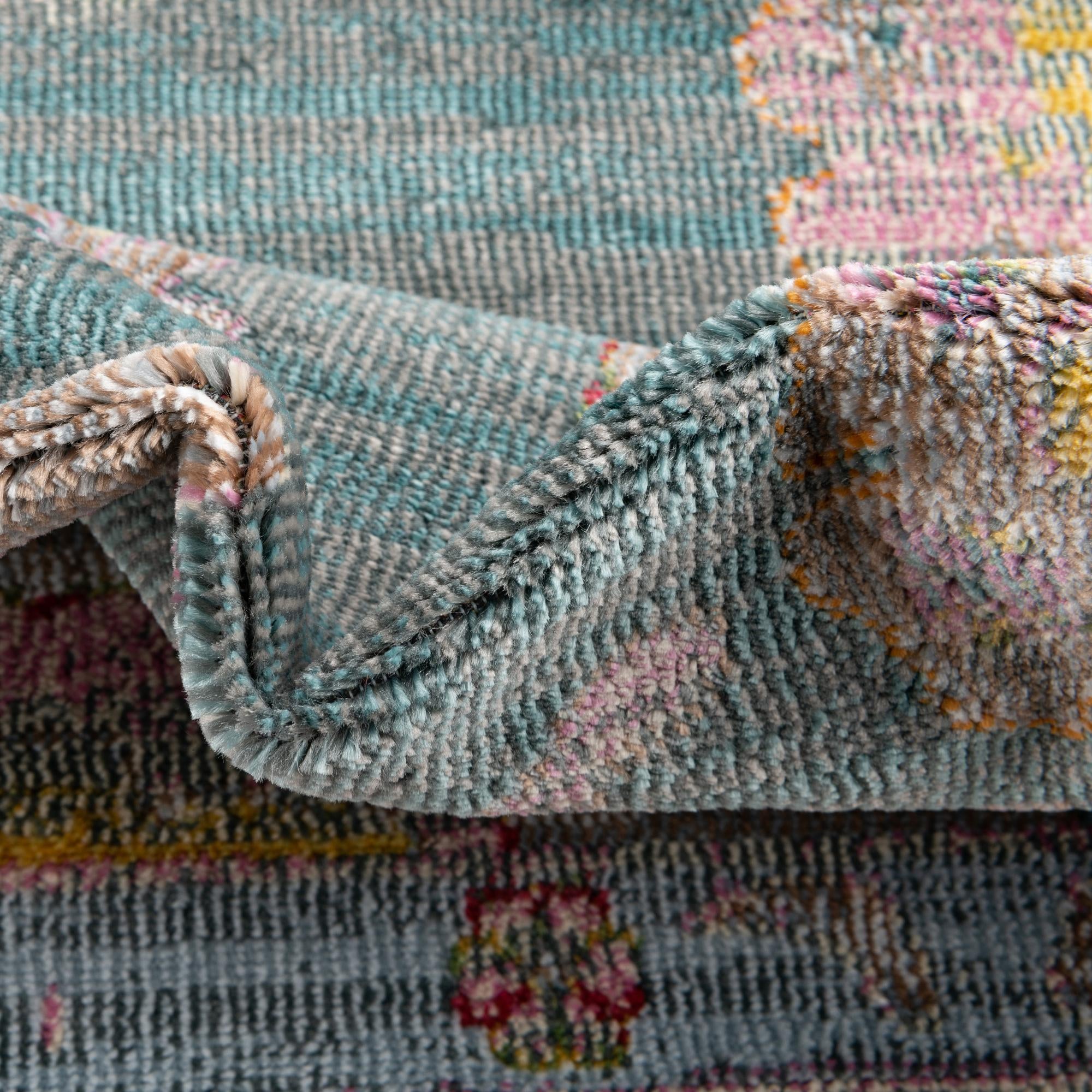 Gray and Blue 2' 2 x 8' Paragon Runner Rug | Rugs.com