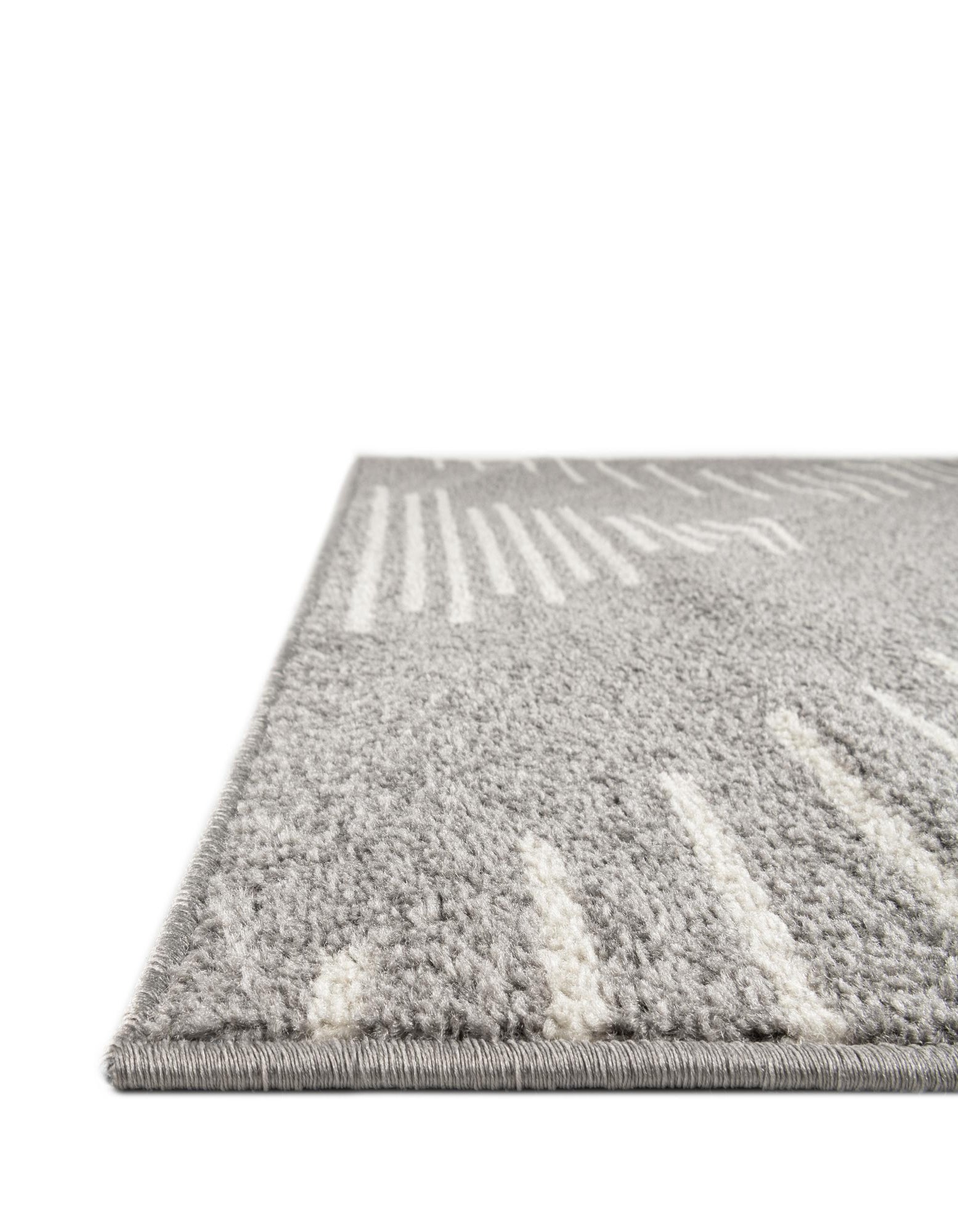 Gray and Ivory 2' x 5' 3 Kai Runner Rug | Rugs.com