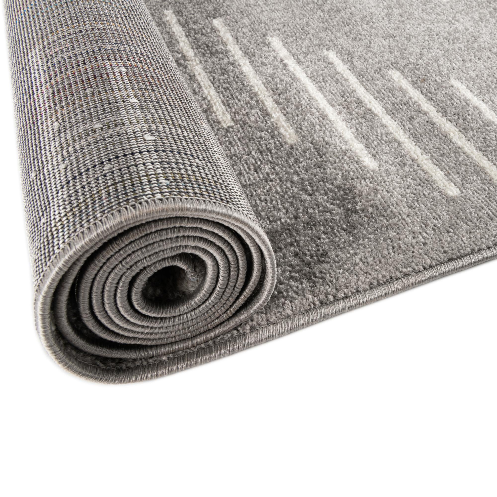 Gray and Ivory 3' 3 x 14' Kai Runner Rug | Rugs.com