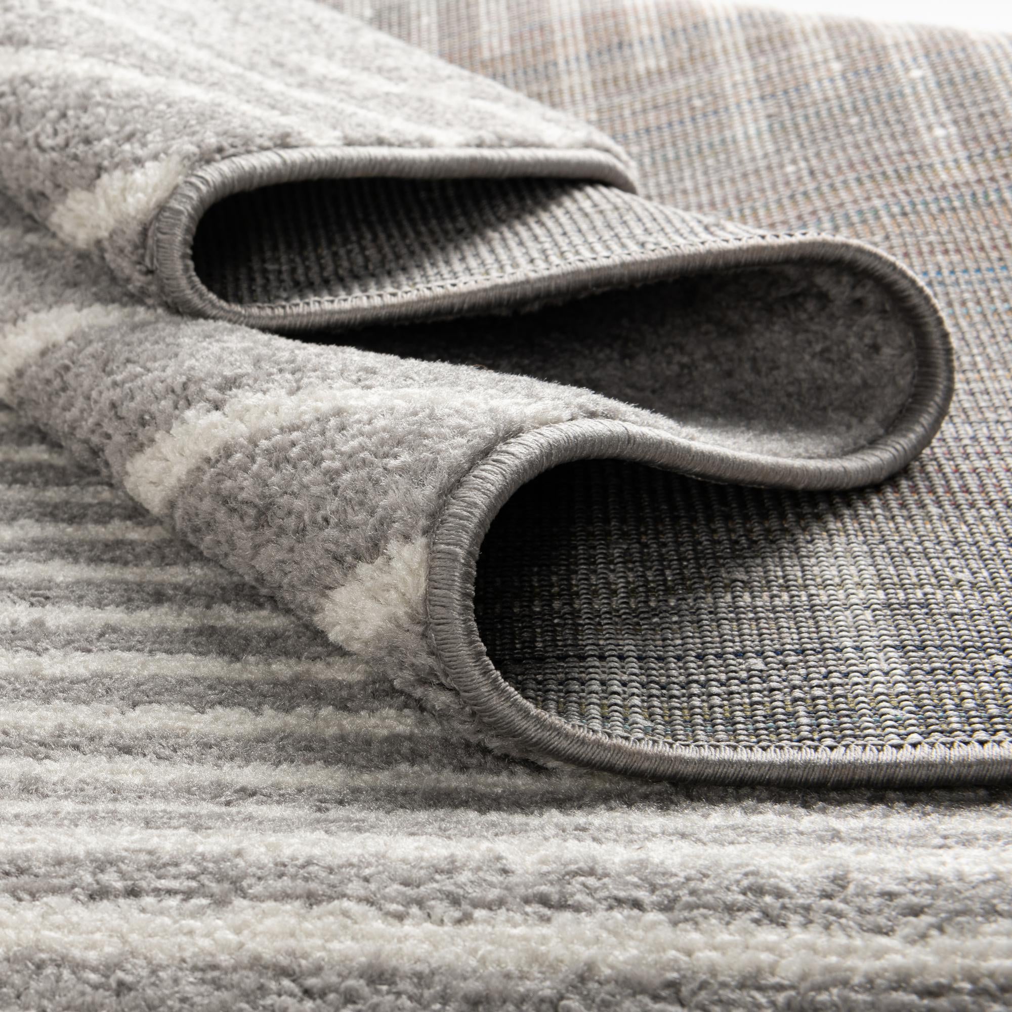 Gray and Ivory 3' 3 x 14' Kai Runner Rug | Rugs.com