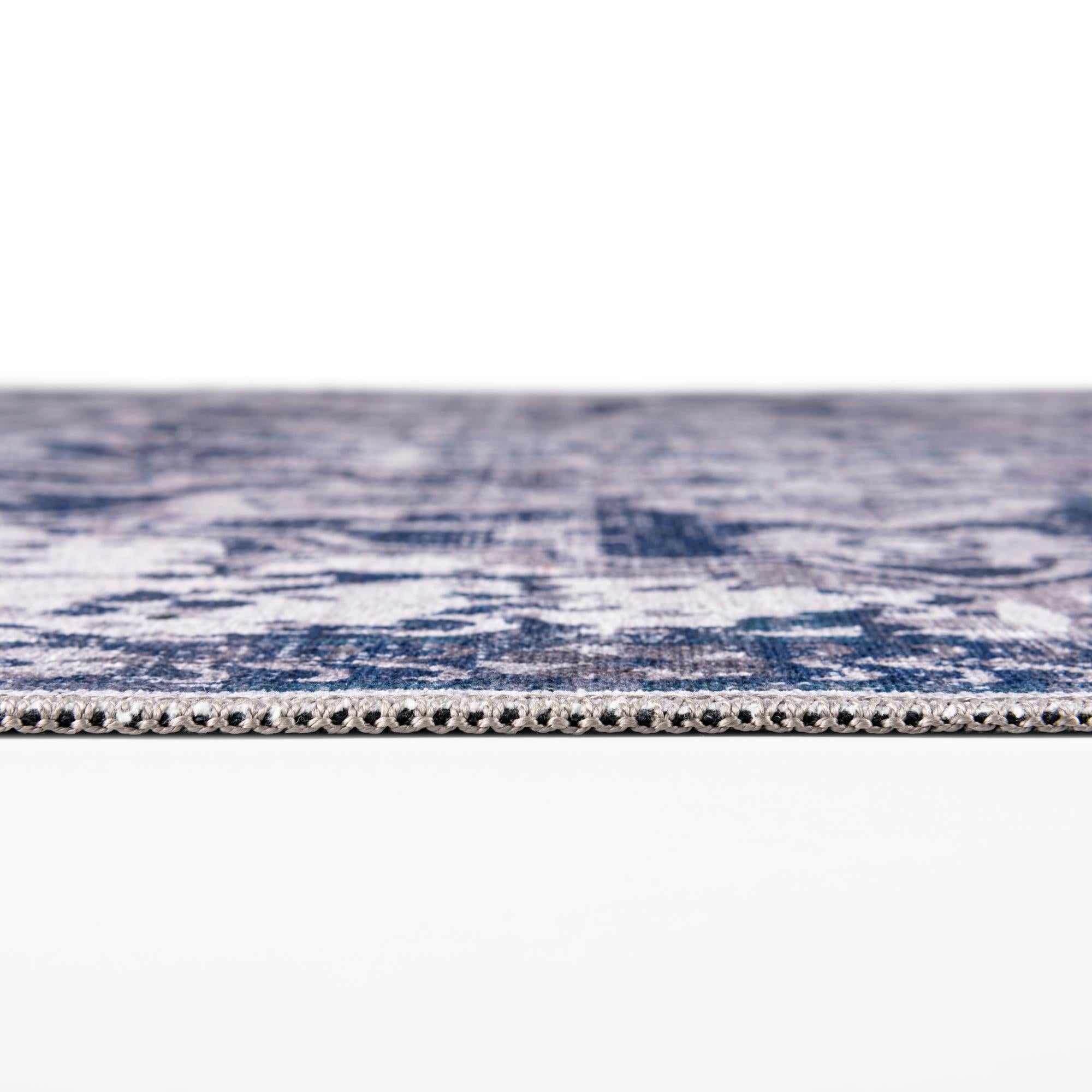 Gray Blue 6' x 9' Washable Francesca Rug | Rugs.com