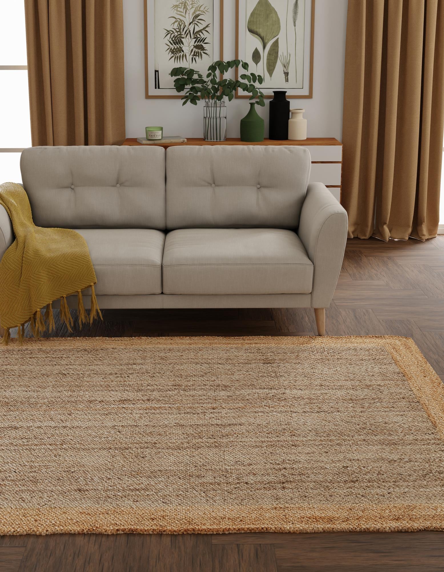 Gray Brown 7' 10 x 10' Hand Braided Jute Rug | Rugs.com