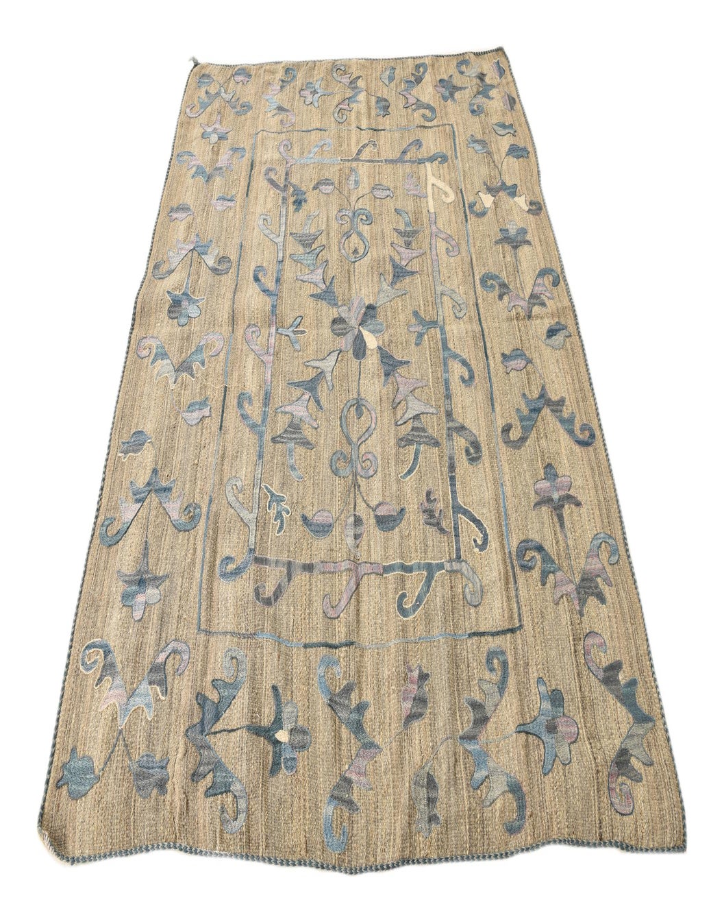 Gray Brown 5' 2 x 6' 5 Hand Woven Kilim Suzani Wool Rug | Rugs.com