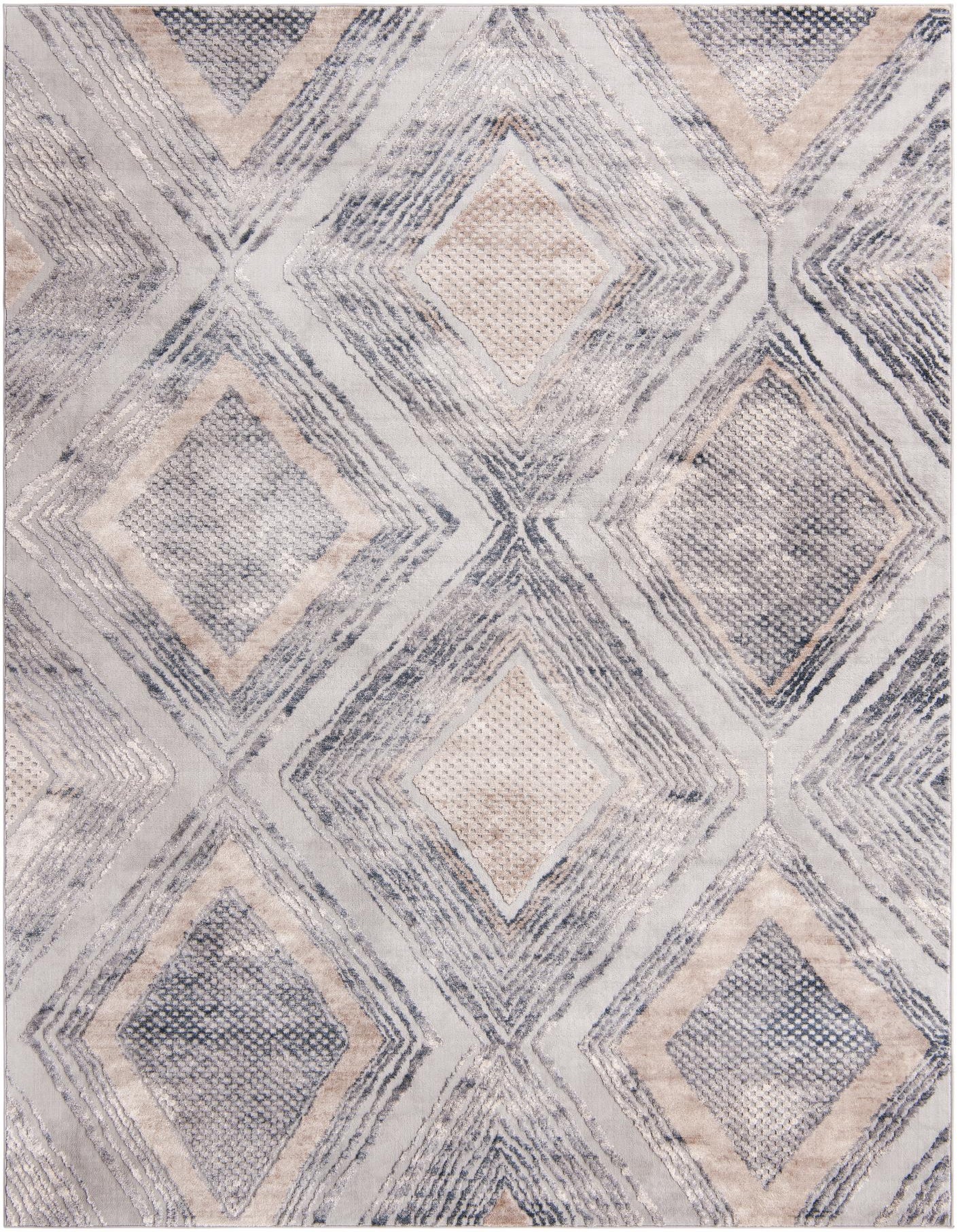 Gray Cream 7' 10 x 11' Caspian Rug | Rugs.com
