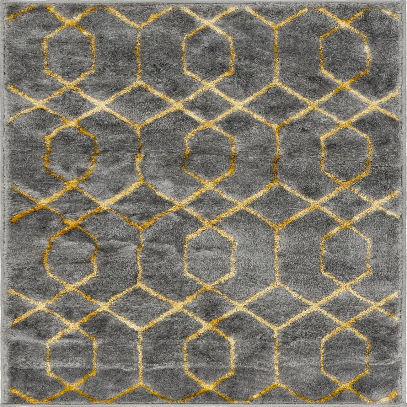 Gray Gold 2' x 3' Marilyn Monroe™ Glam Trellis Rug | Rugs.com