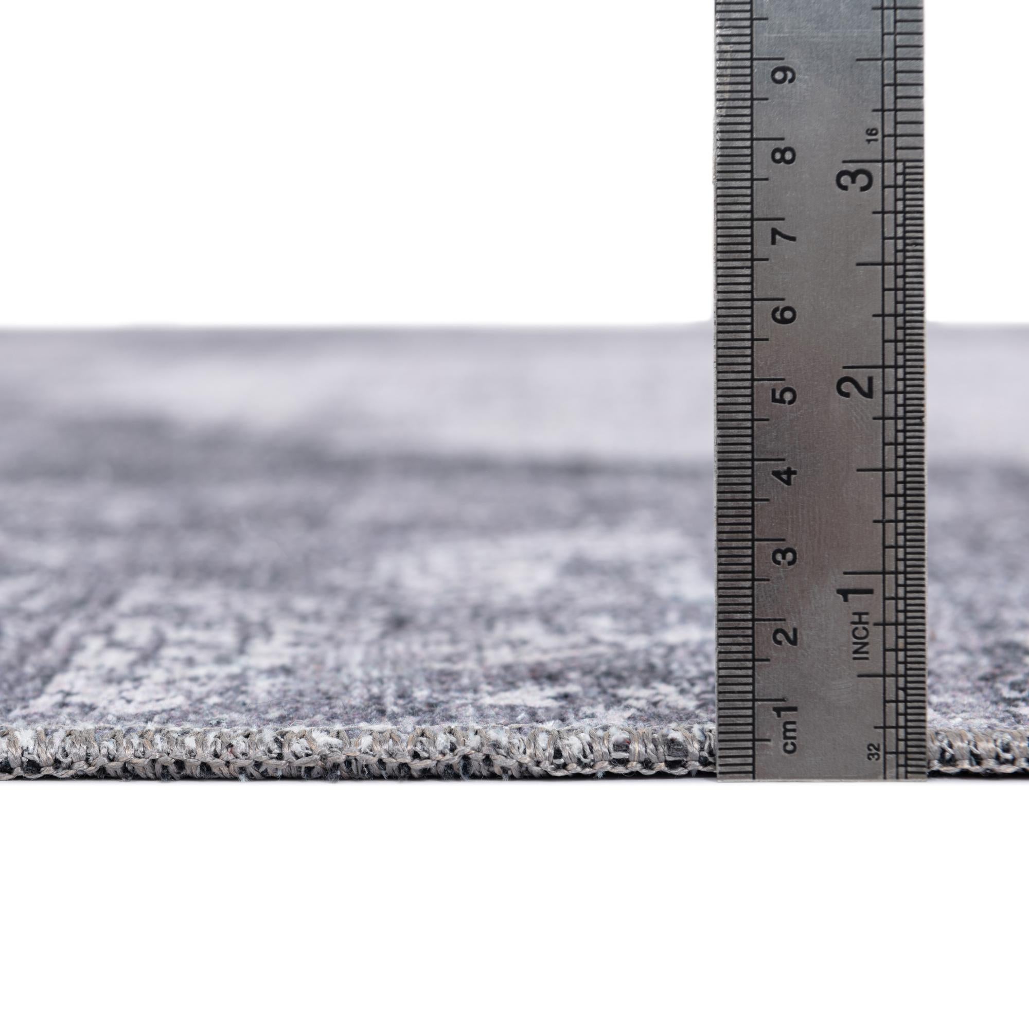 Gray Ivory 5' x 5' Washable Yara Octagon Rug | Rugs.com