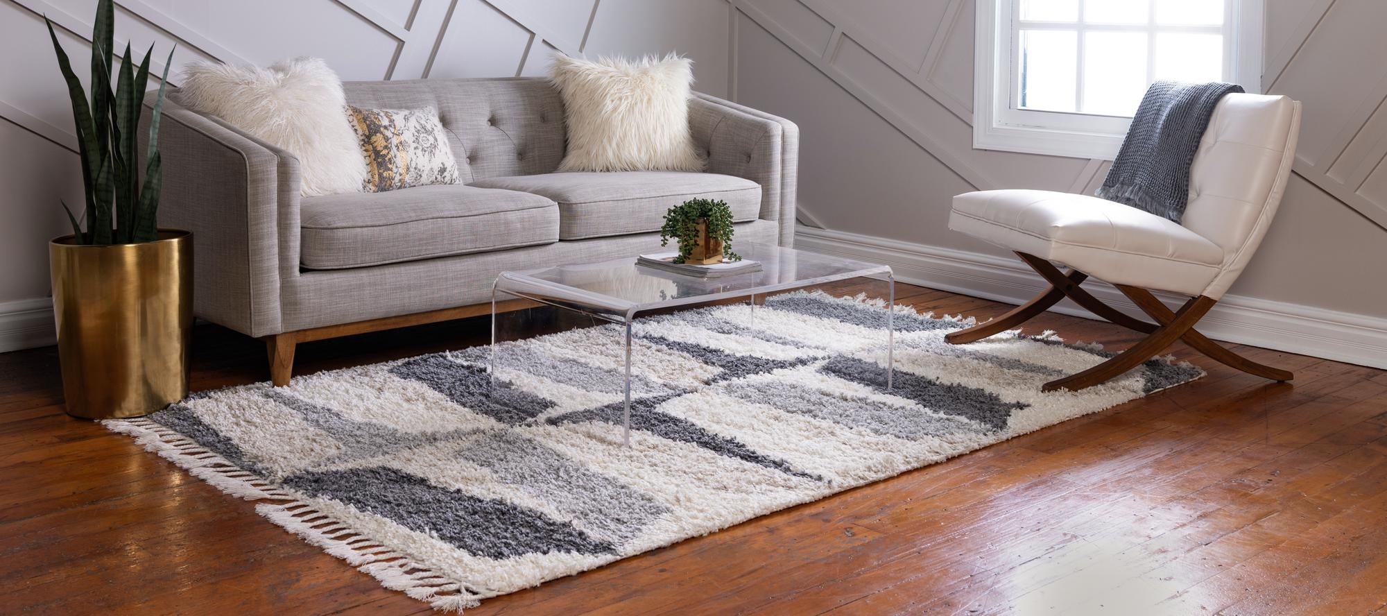 Gray 8' x 10' Athena Shag Rug | Rugs.com