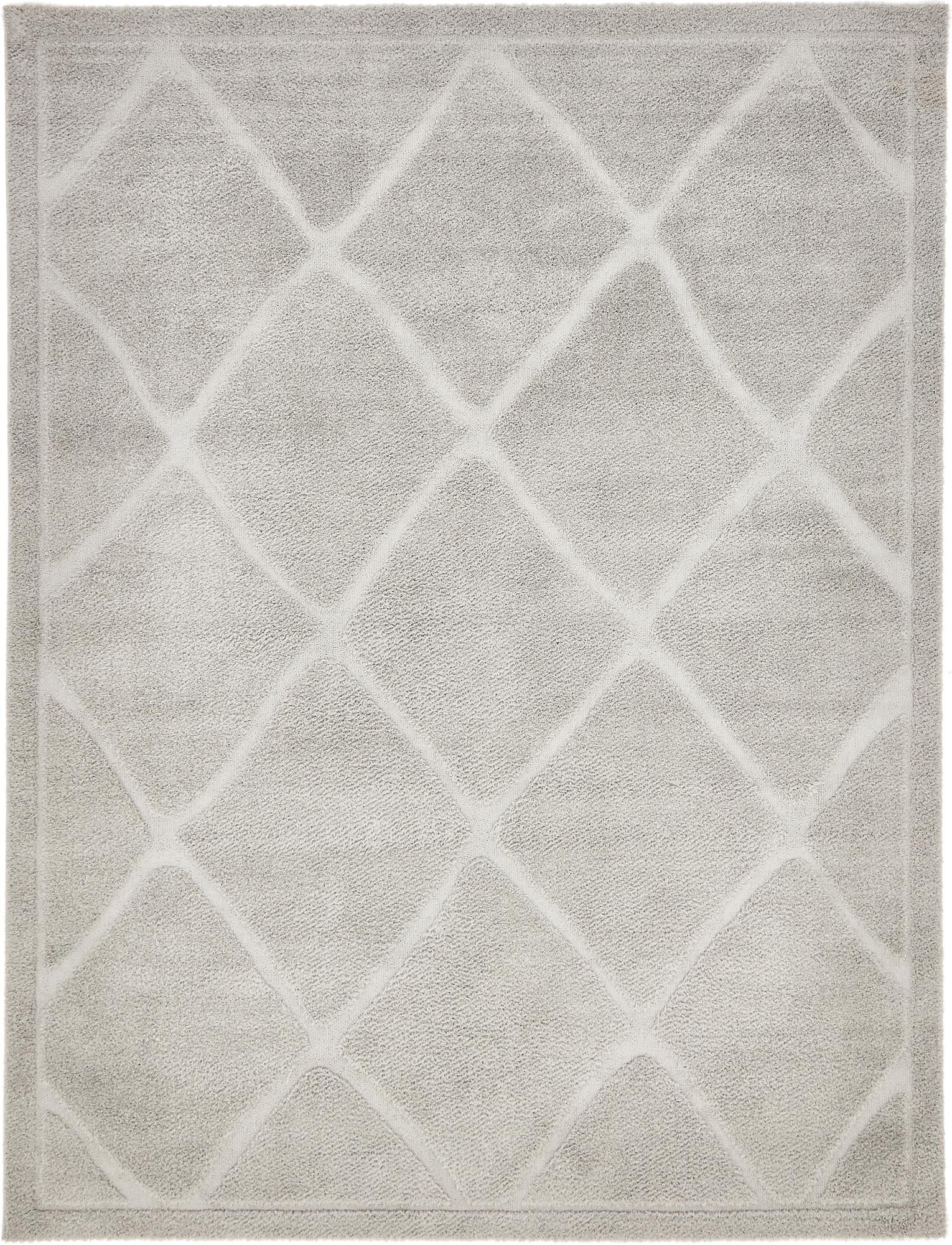 Gray 9' x 12' 2 Lattice Shag Rug | Rugs.com