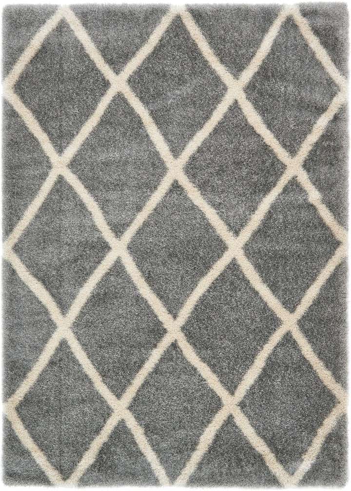 Gray 8' x 11' 2 Luxury Trellis Shag Rug | Rugs.com