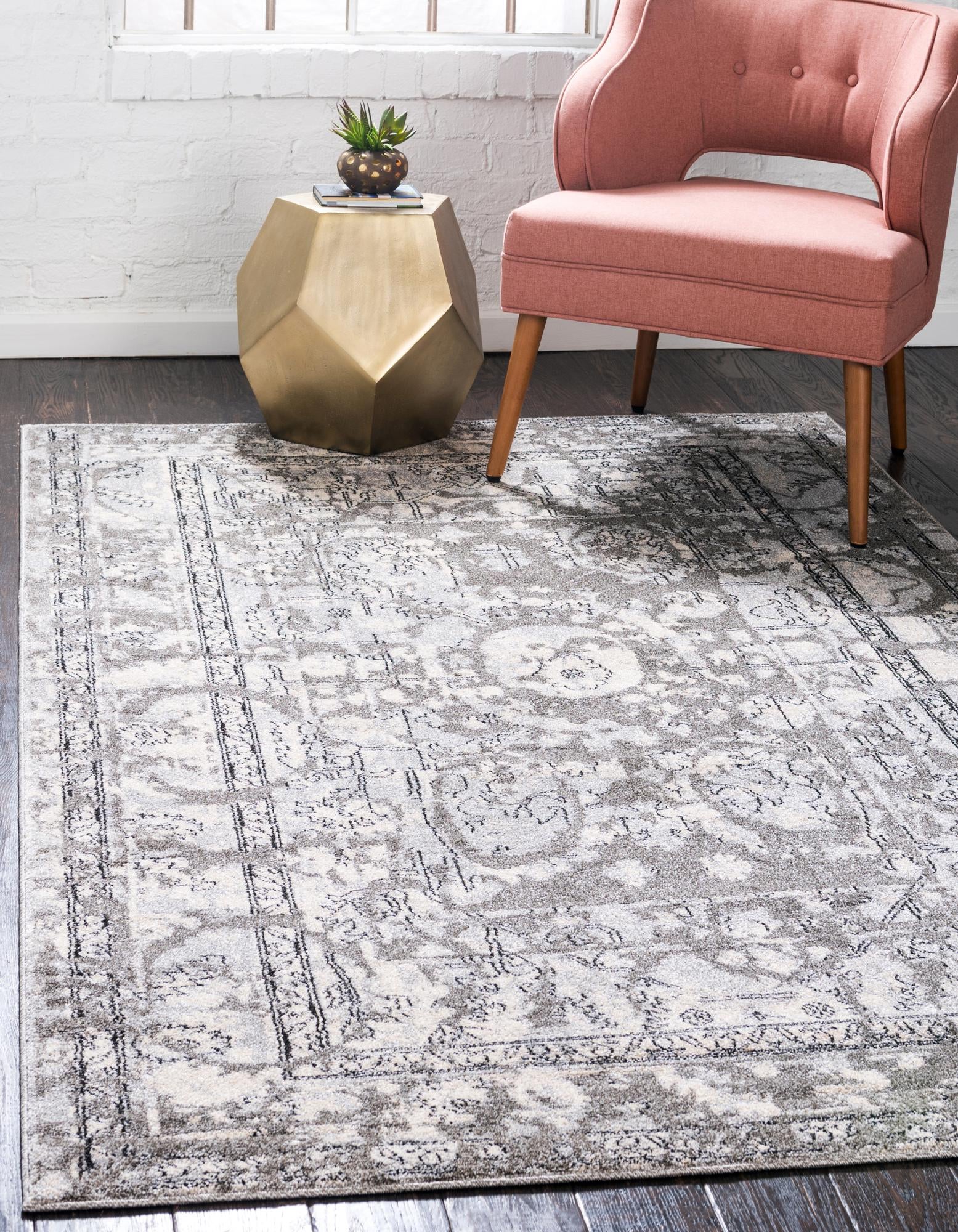 Gray 6' x 9' Angelica Rug | Rugs.com