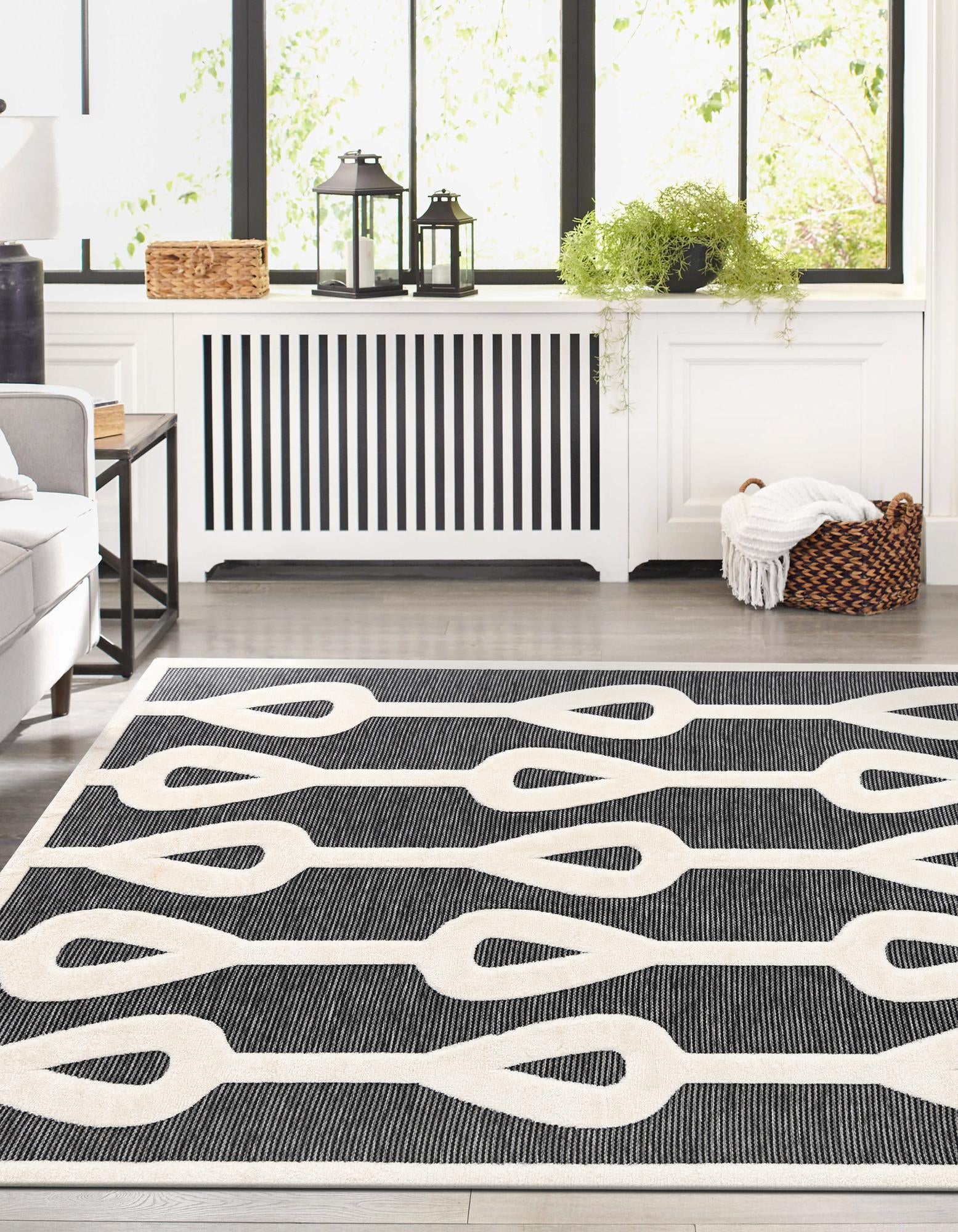 Gray 4' x 6' Prismatic Rug | Rugs.com