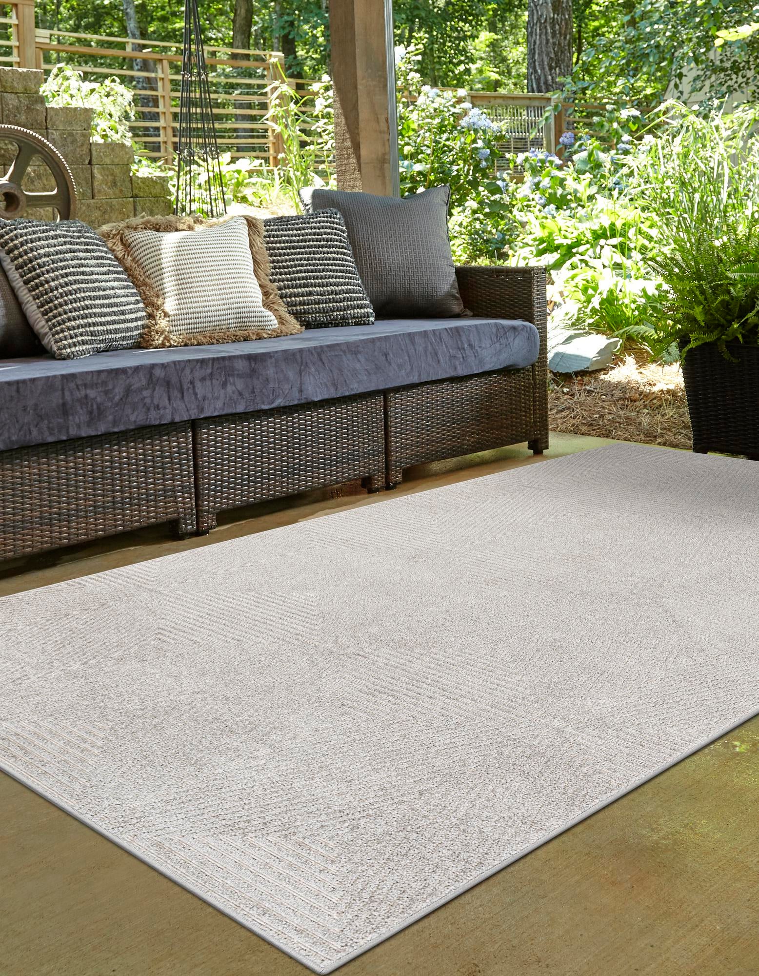 Gray 9' x 12' Sabrina Soto Indoor / Outdoor Rug | Rugs.com