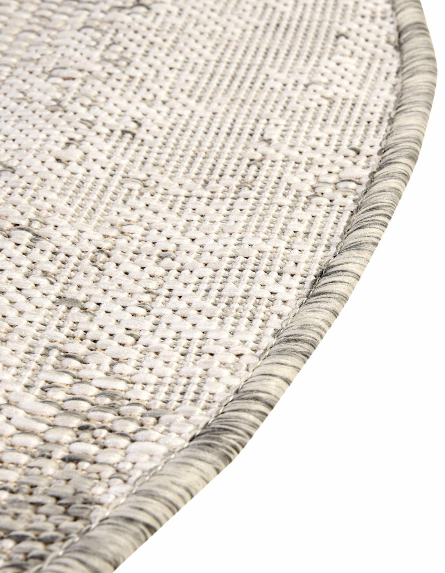 Gray 3' x 3' Modern Indoor / Outdoor Round Rug | Rugs.com